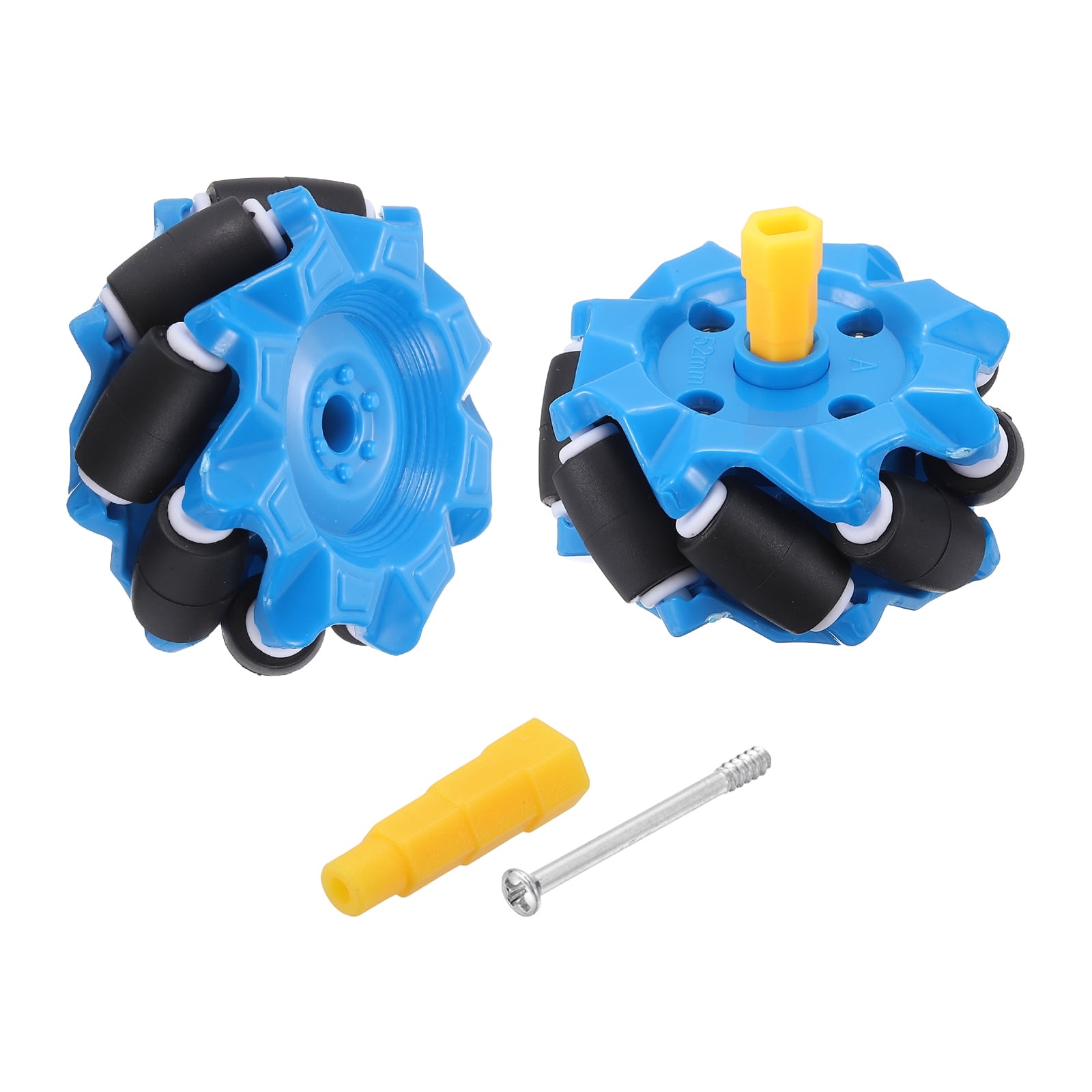 Uxcell 1Set Mecanum Wheels Set with Hexagonal Universal Pins and Screws ...