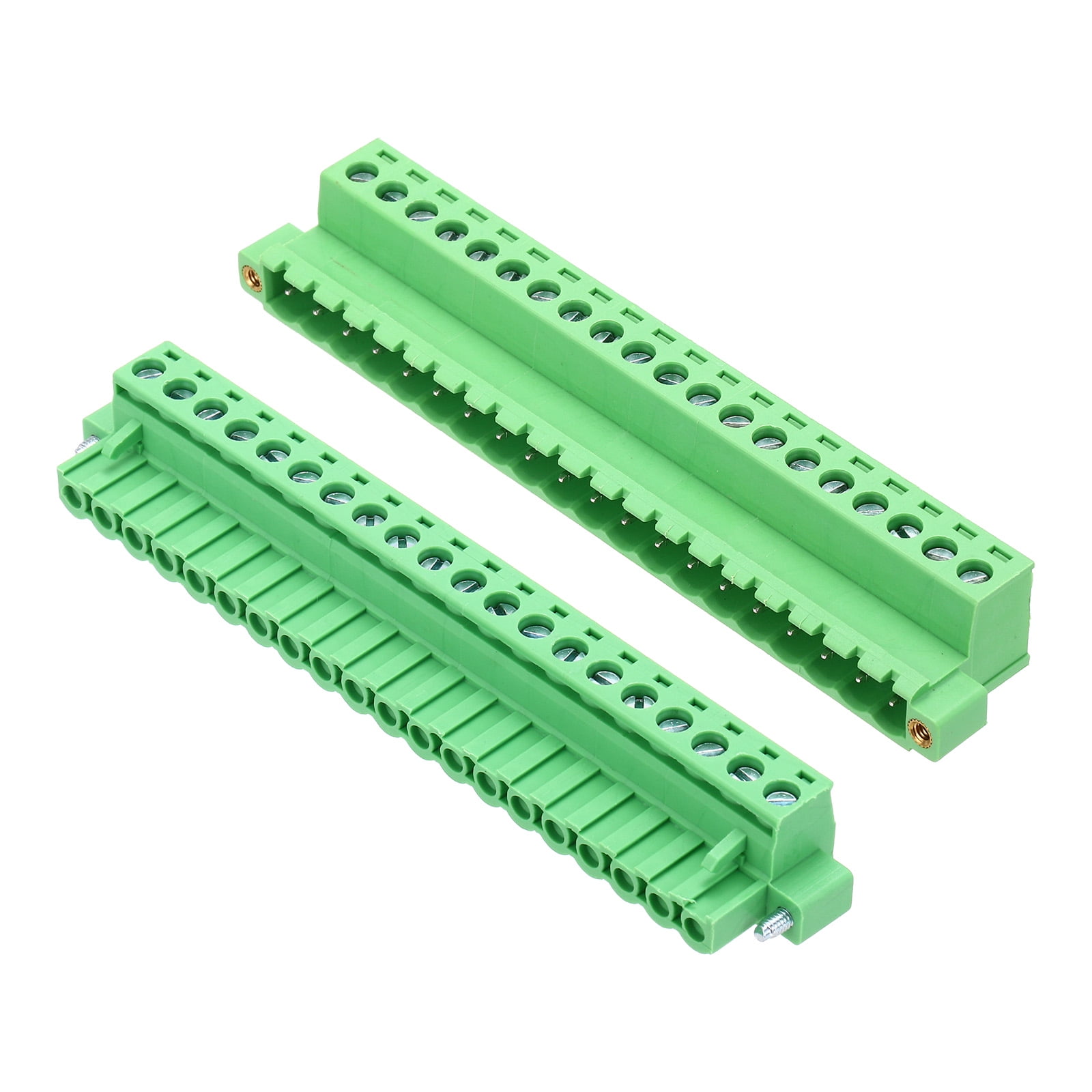 Uxcell 1Set PCB Terminal Block, 300V 10A Male&Female 20 Pin 5.08mm ...