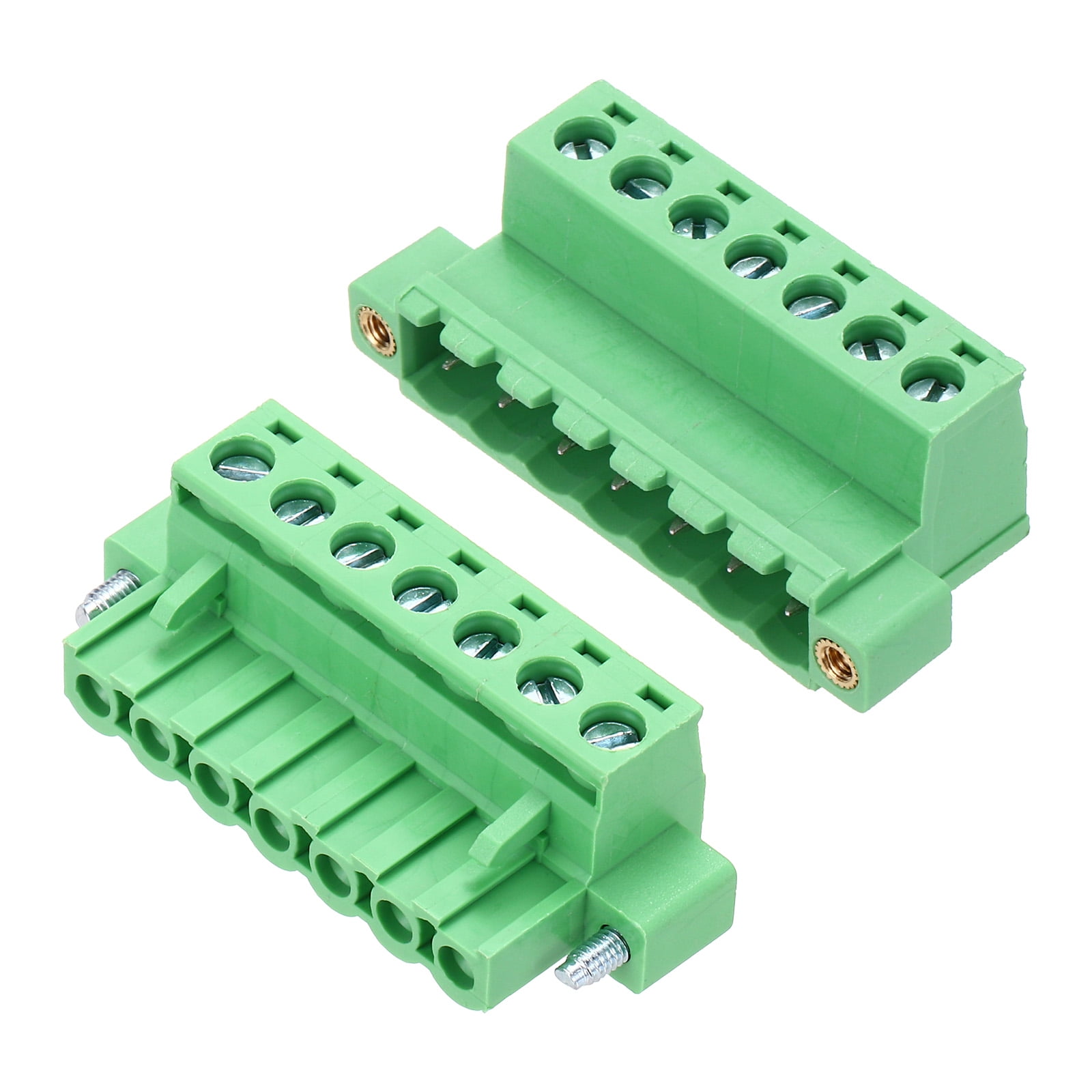 Uxcell 1Set PCB Terminal Block, 300V 10A Male&Female 7 Pin 5.08mm ...