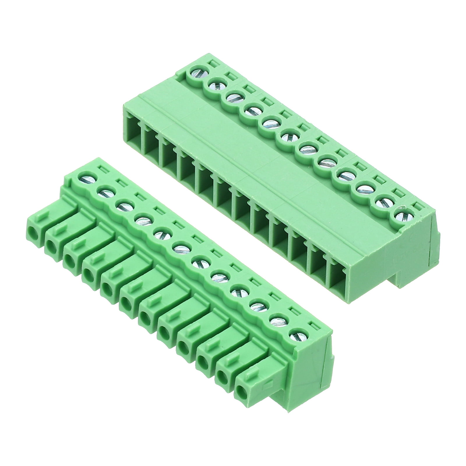 Uxcell 1Set PCB Terminal Block, 300V 8A Male&Female 12 Positions 3.81mm ...