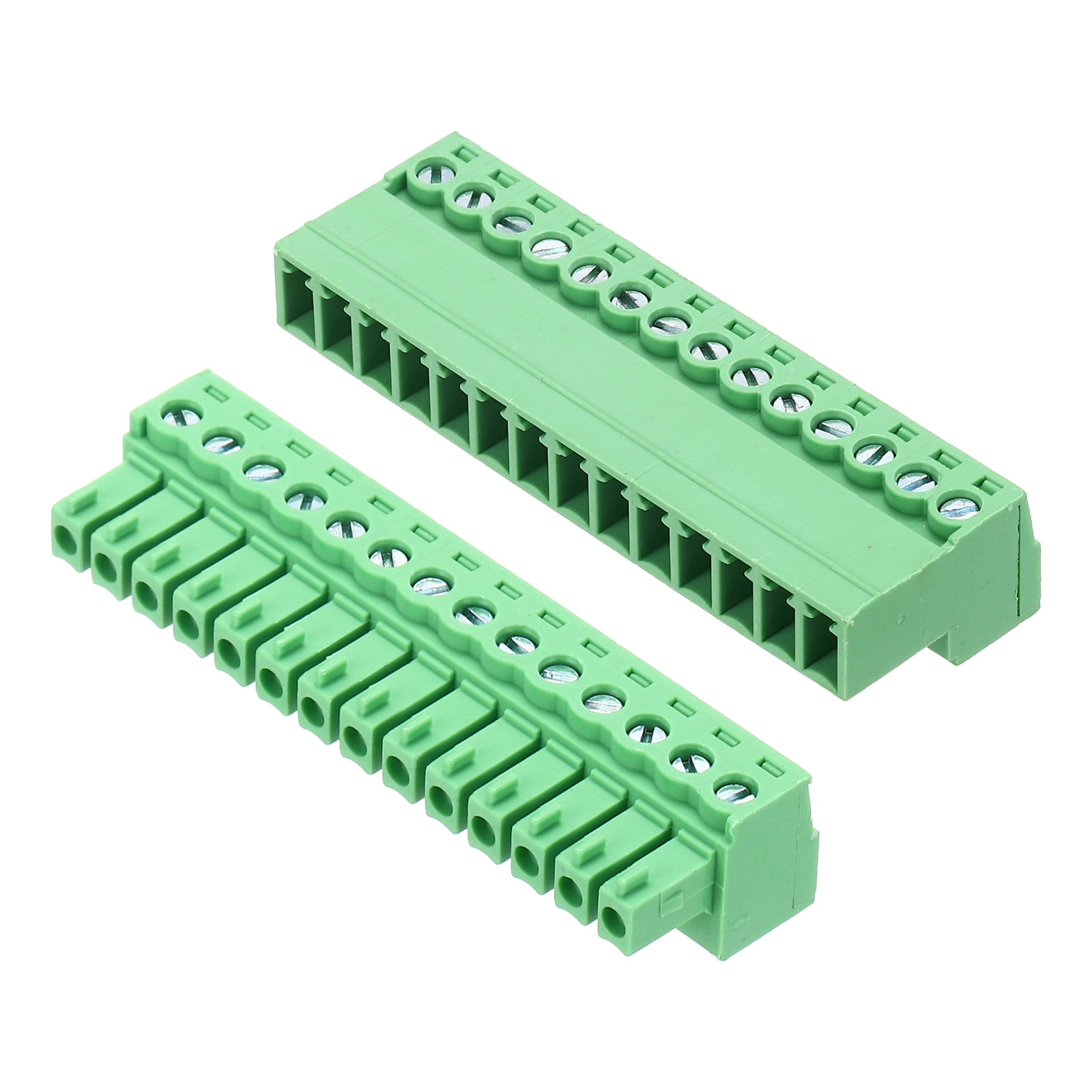 Uxcell 1Set PCB Terminal Block, 300V 8A Male&Female 14 Positions 3.81mm ...
