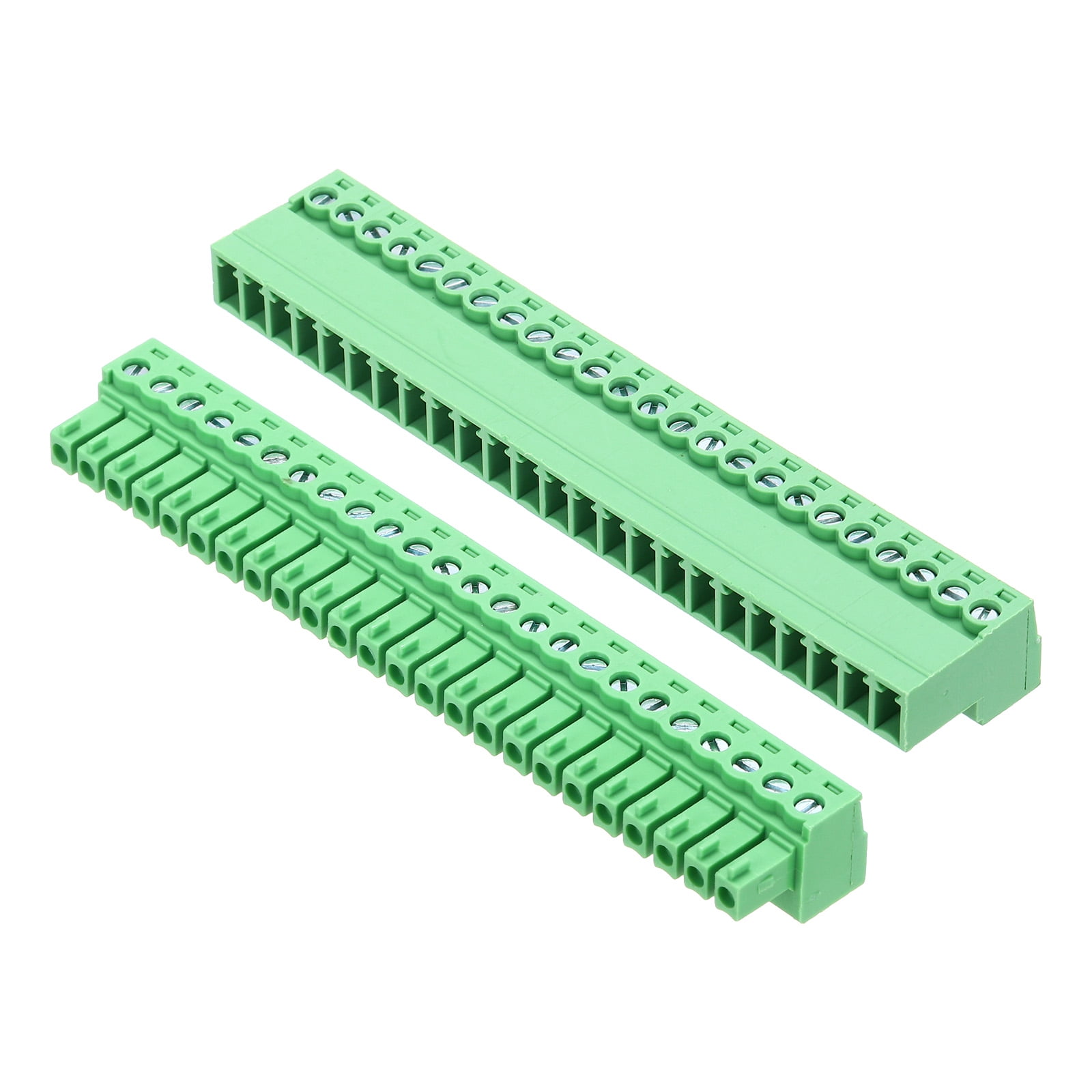 Uxcell 1Set PCB Terminal Block, 300V 8A Male&Female 24 Positions 3.81mm ...