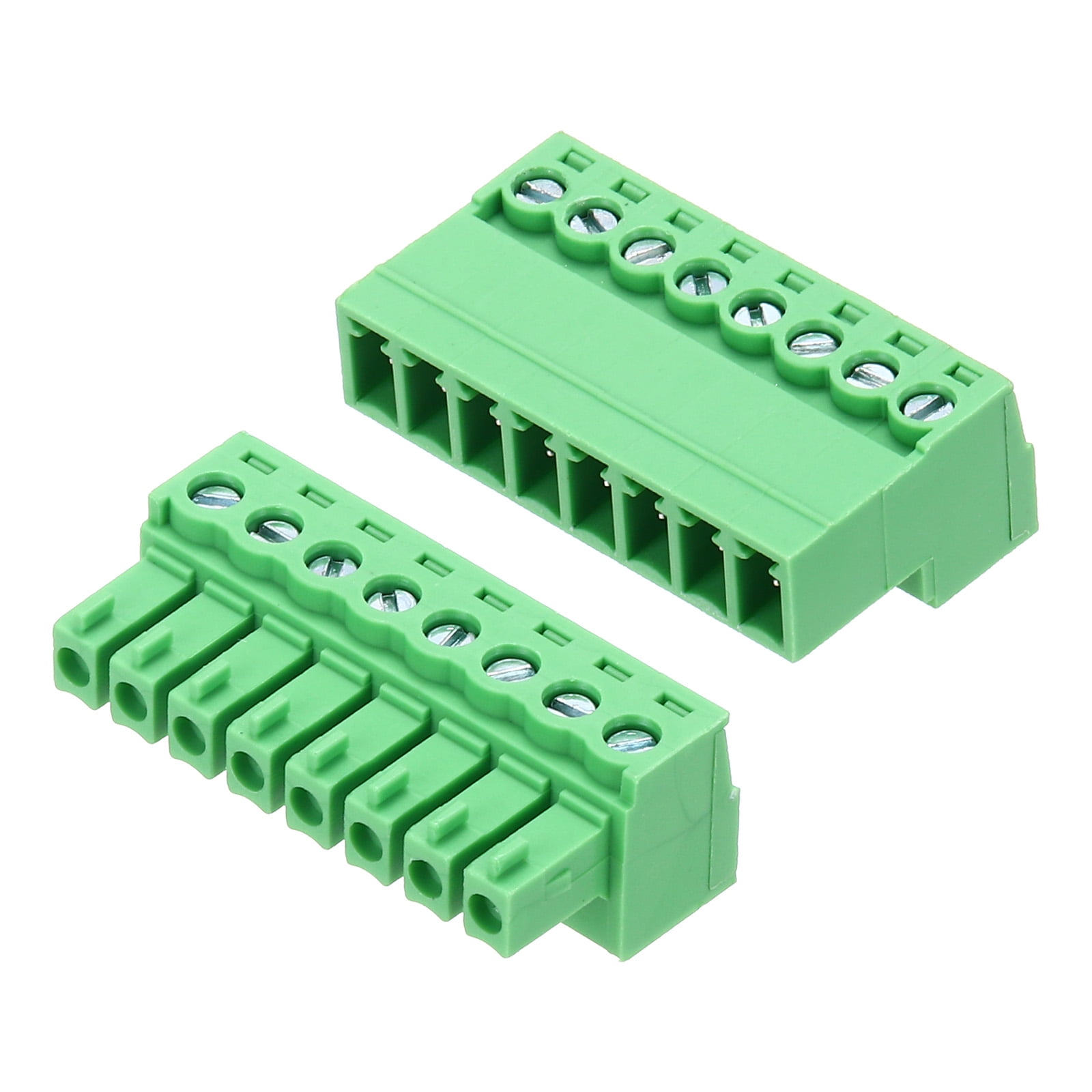 Uxcell 1Set PCB Terminal Block, 300V 8A Male&Female 8 Positions 3.81mm ...