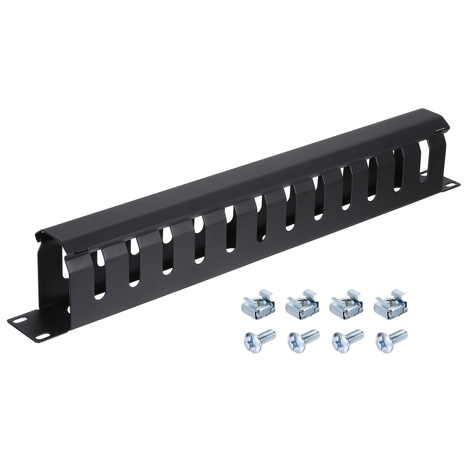 Uxcell 1U 19 Inch Cable Management, 1 Pack 12 Slot Horizontal Rack ...