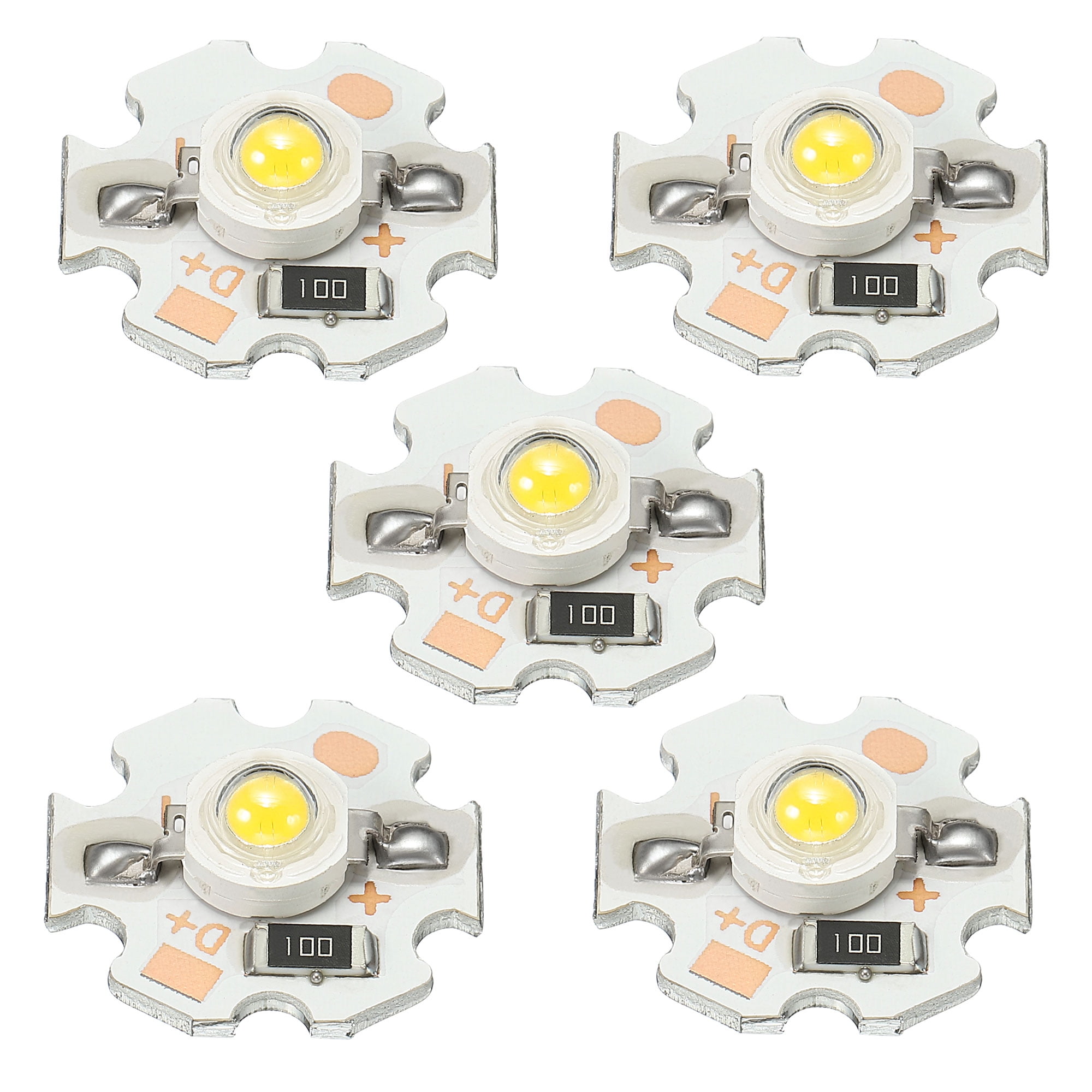 Uxcell 1W 110lm 3000-3200K 20mm 5VDC COB LED Light Chip Beads Energy ...