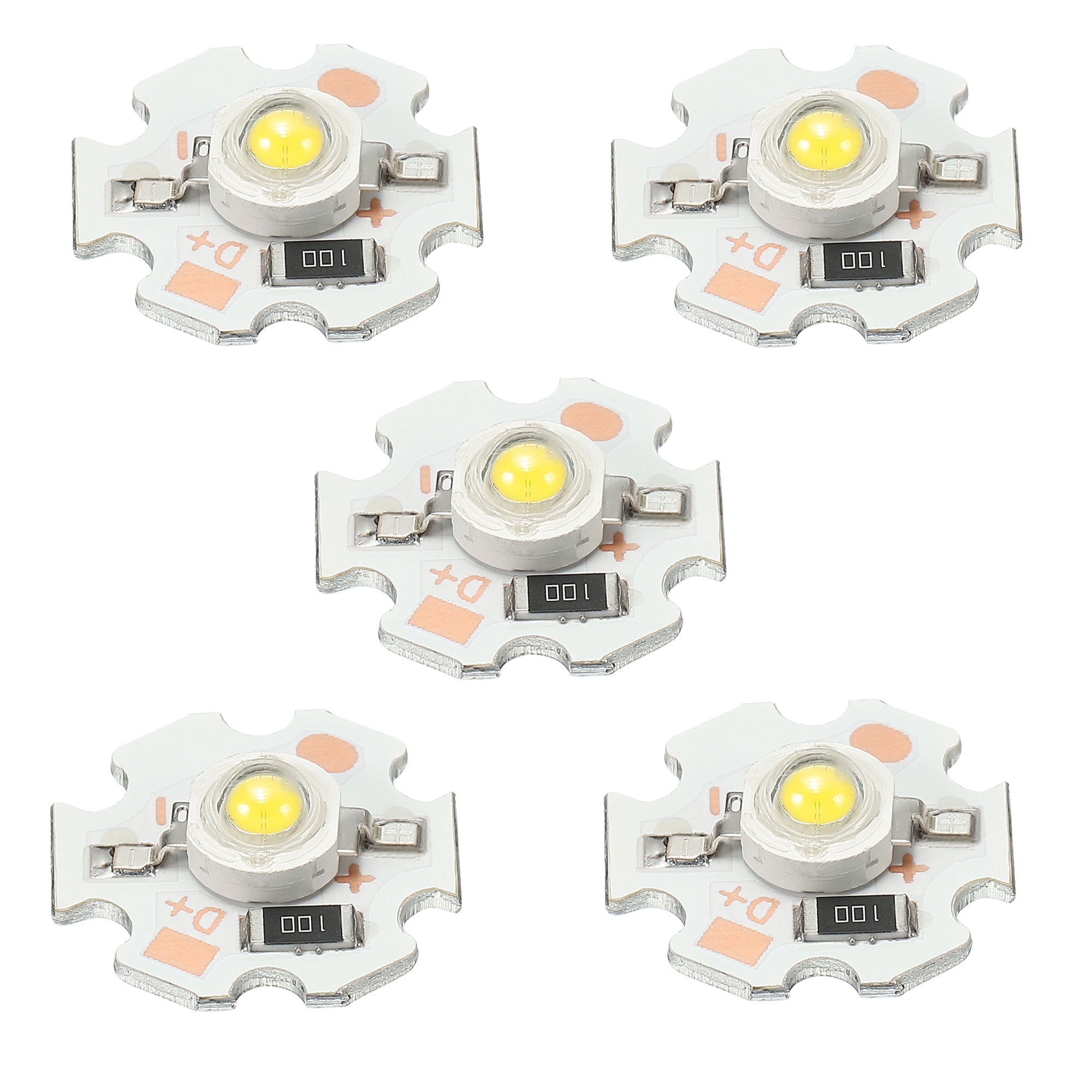 Uxcell 1W 110lm 4000-4500K 20mm 5VDC COB LED Light Chip Beads Energy ...