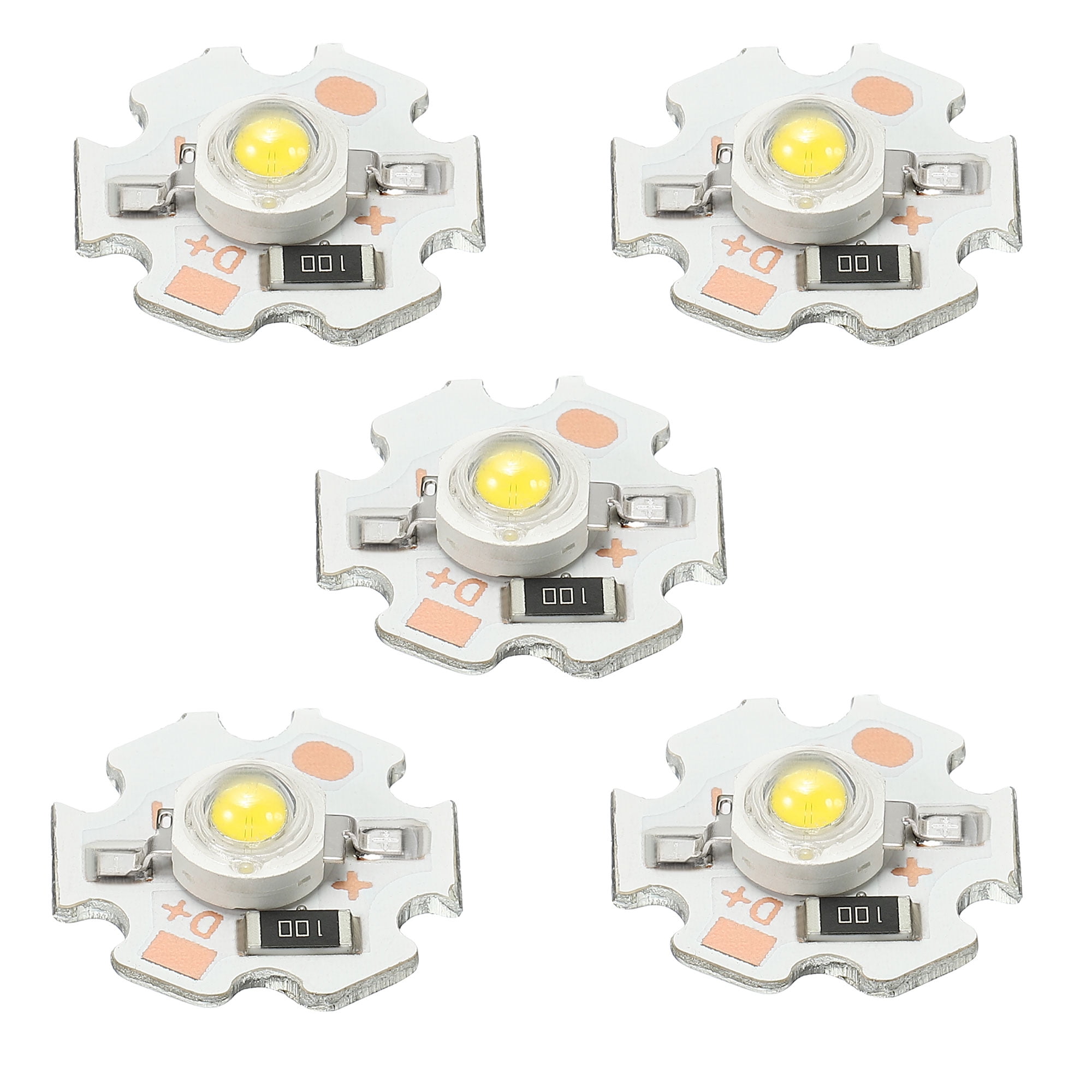 Uxcell 1W 110lm 4000-4500K 20mm 5VDC COB LED Light Chip Beads Energy ...