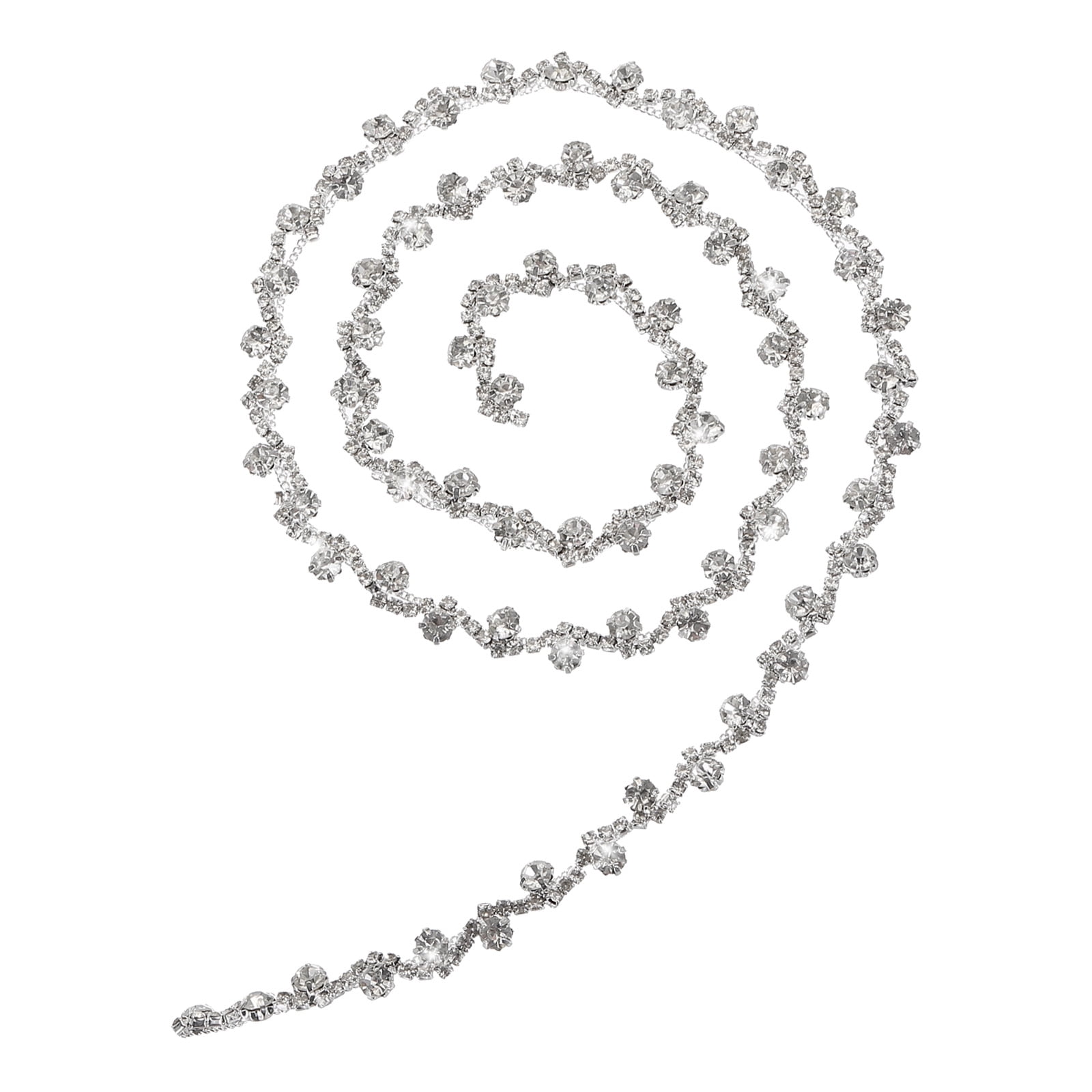 Uxcell 1Yard Fashion Rhinestone Trim,Crystal Rhinestone Chain Trim for ...