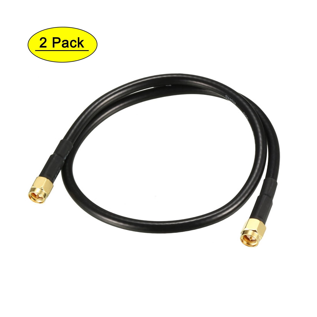 Uxcell 1ft RG58 Antenna Extension Cable SMA Male to SMA Male Coaxial ...