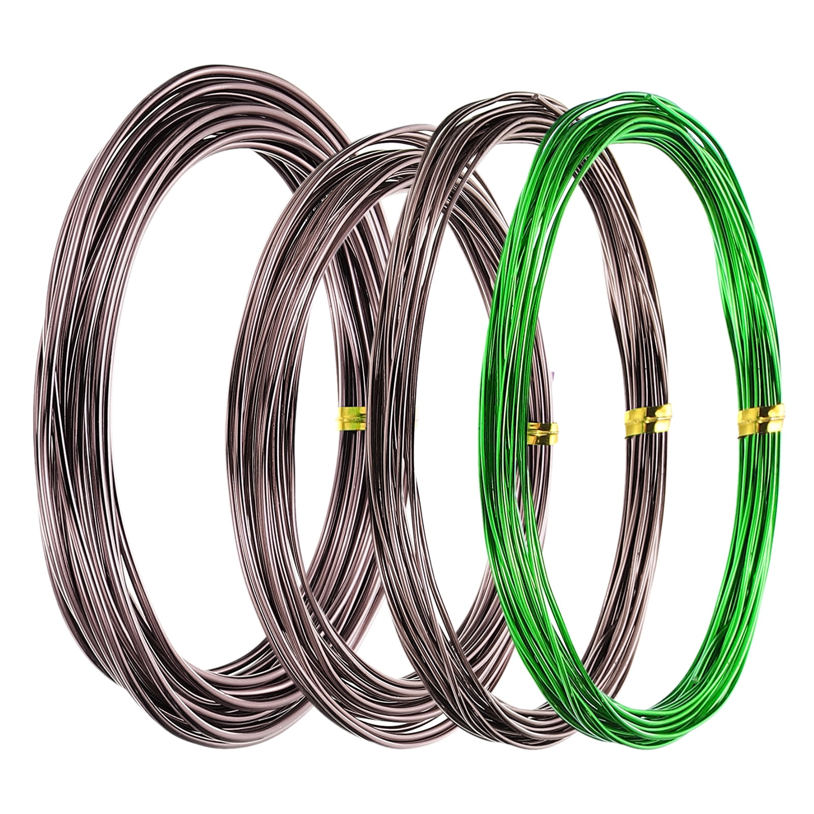 Uxcell 1mm/1.5mm/2mm Bonsai Training Wire, 4 Roll Floral Wire Stems 16. ...