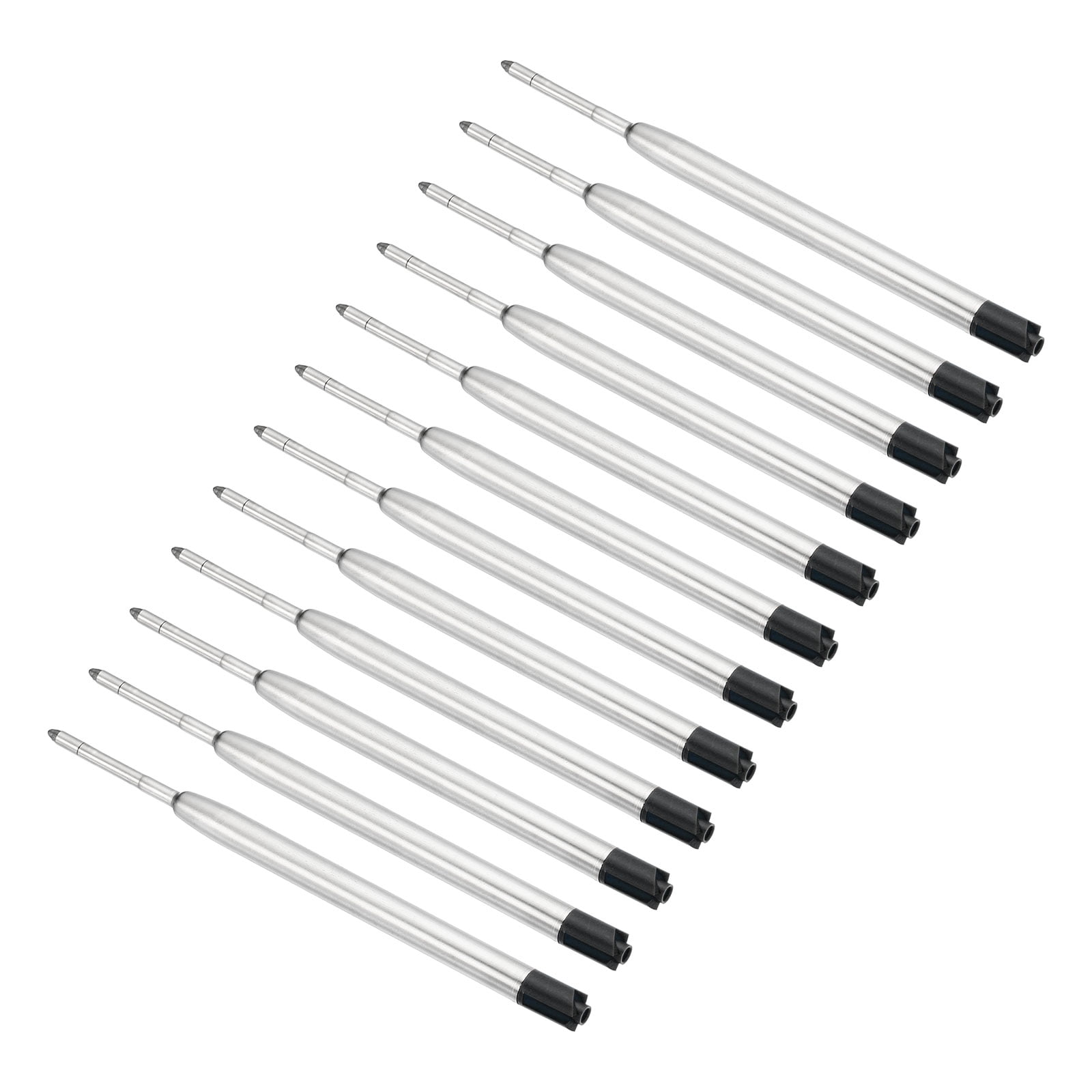 Uxcell 1mm Pen Ink Refill, 12 Pcs Ballpoint Refill Medium Point Metal ...