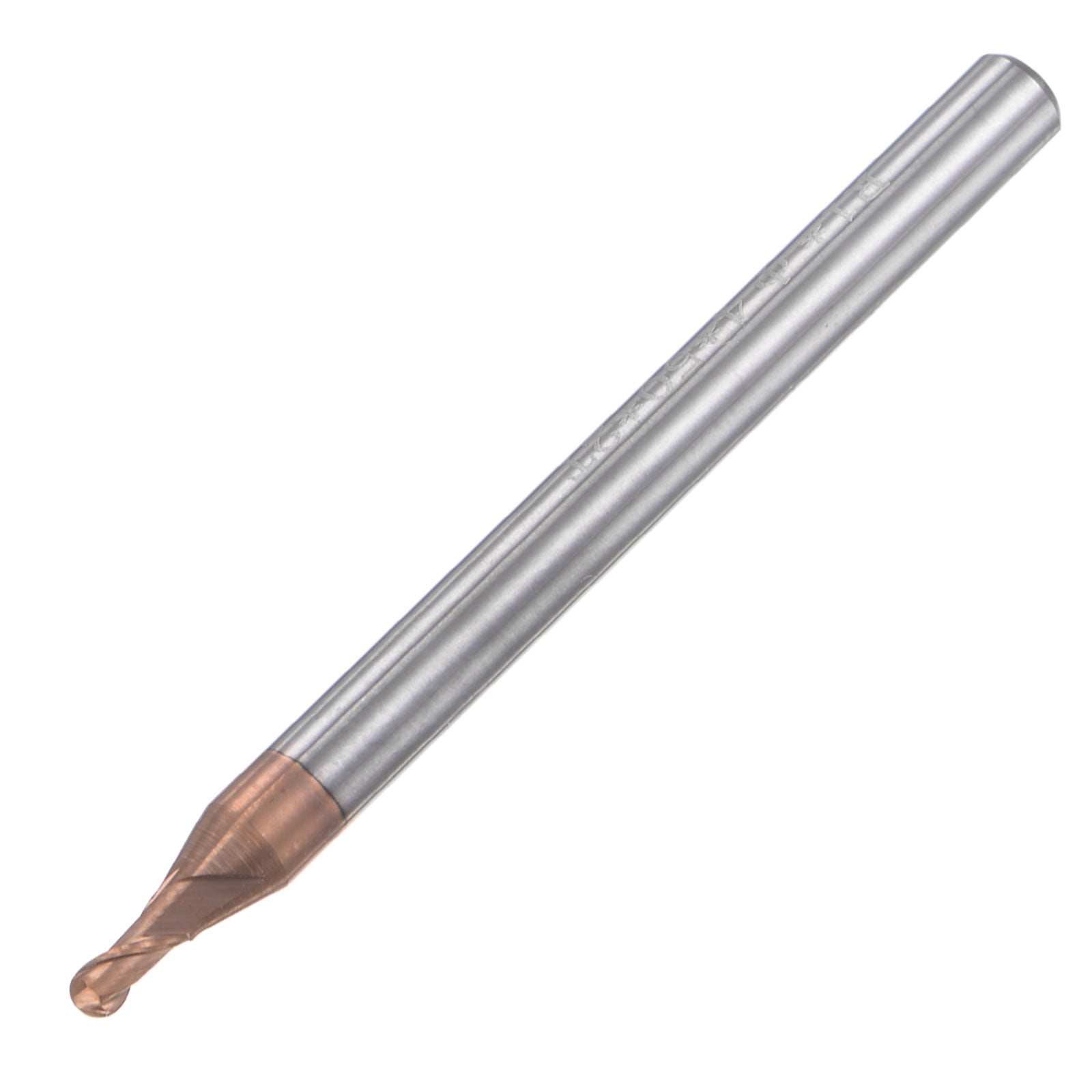 Uxcell 1mm Radius 4mm Shank 50mm Length HRC55 Carbide AlTiSin Coated ...
