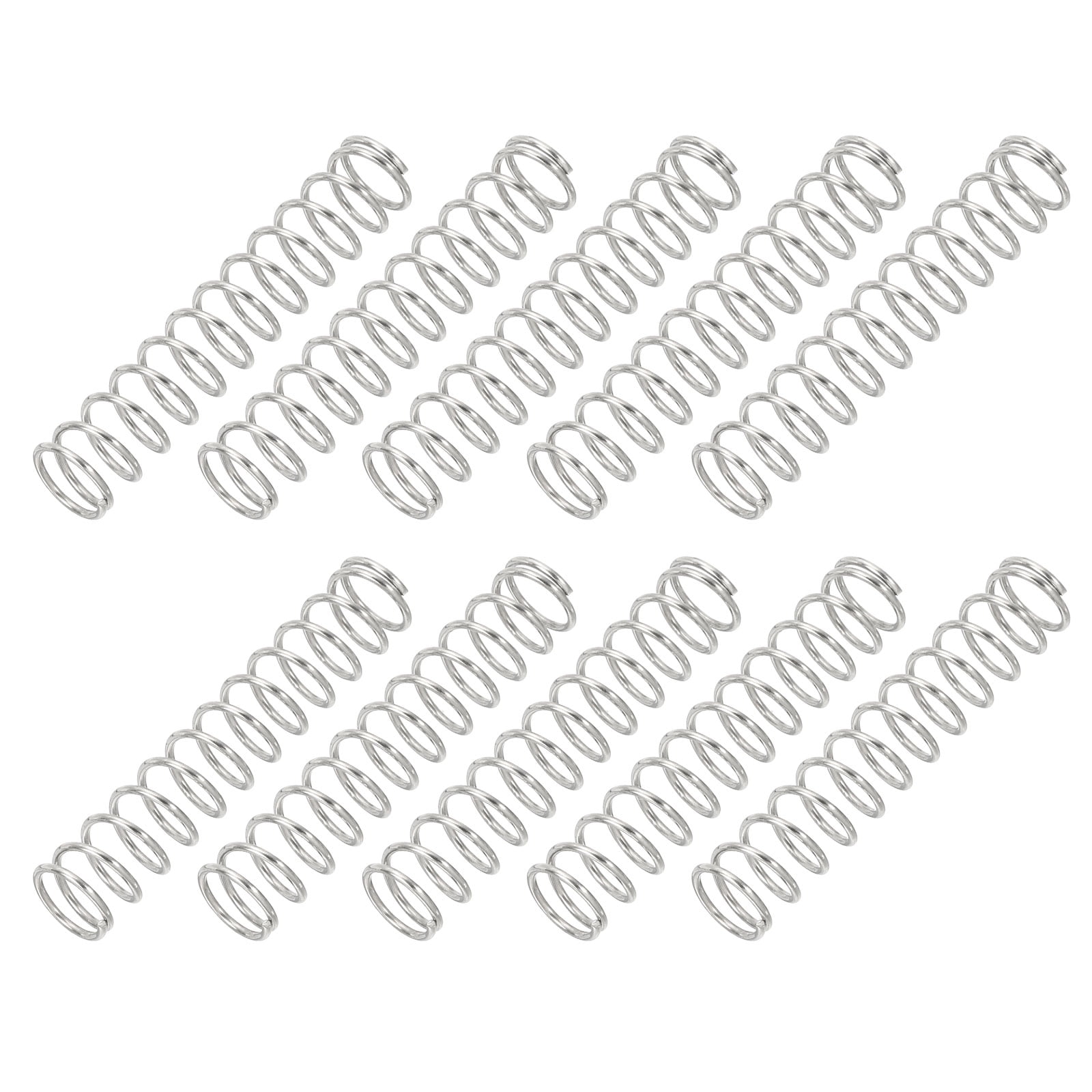Uxcell 1mm Wire Dia x 10mm OD x 50mm L Compression Spring, 304 ...