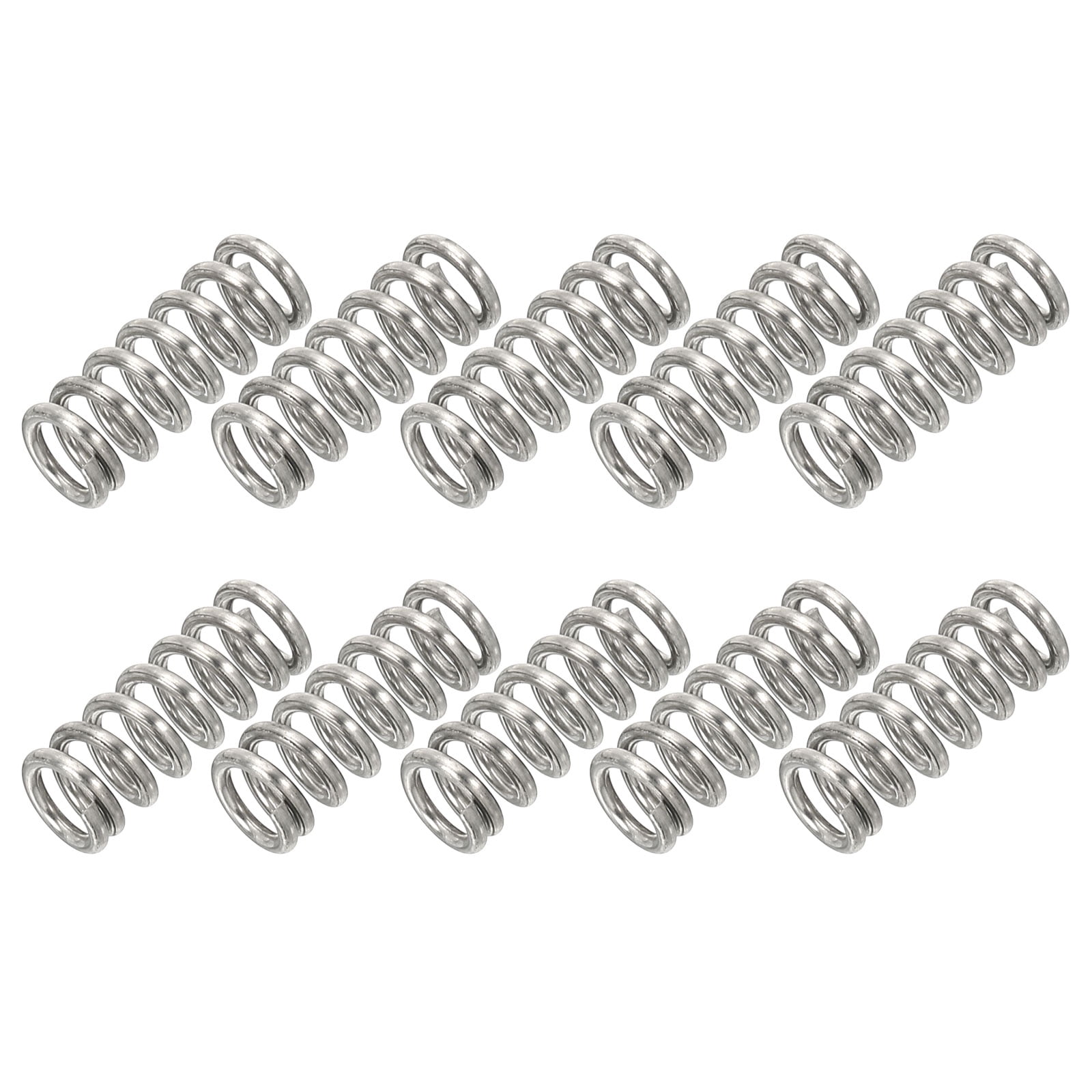 Uxcell 1mm Wire Dia x 6mm OD x 15mm L Compression Spring, 304 Stainless ...
