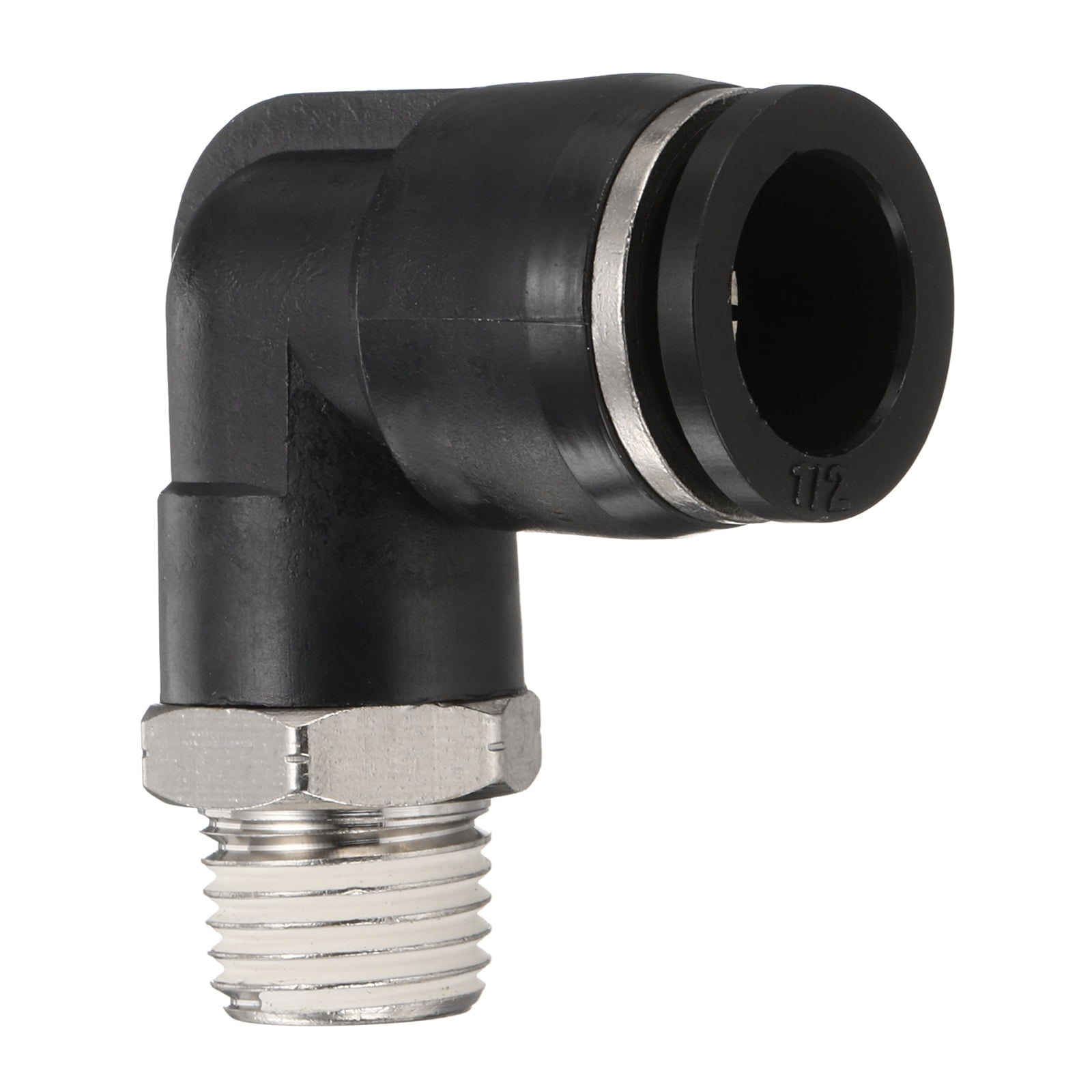 Uxcell 1pcs Push to Connect Fittings 1/4" to NPT1/4 Male Plastic Elbows ...