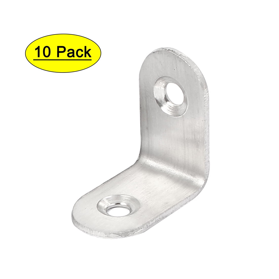 Uxcell 1x1x0.59" 2 Holes Corner Brace Joint Angle Bracket Support Metal ...