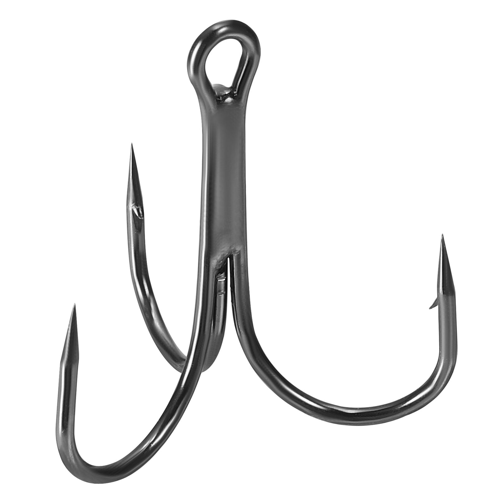 Uxcell 2/0# Fishing Treble Hooks, 3X Strong Treble Fish Hook High ...