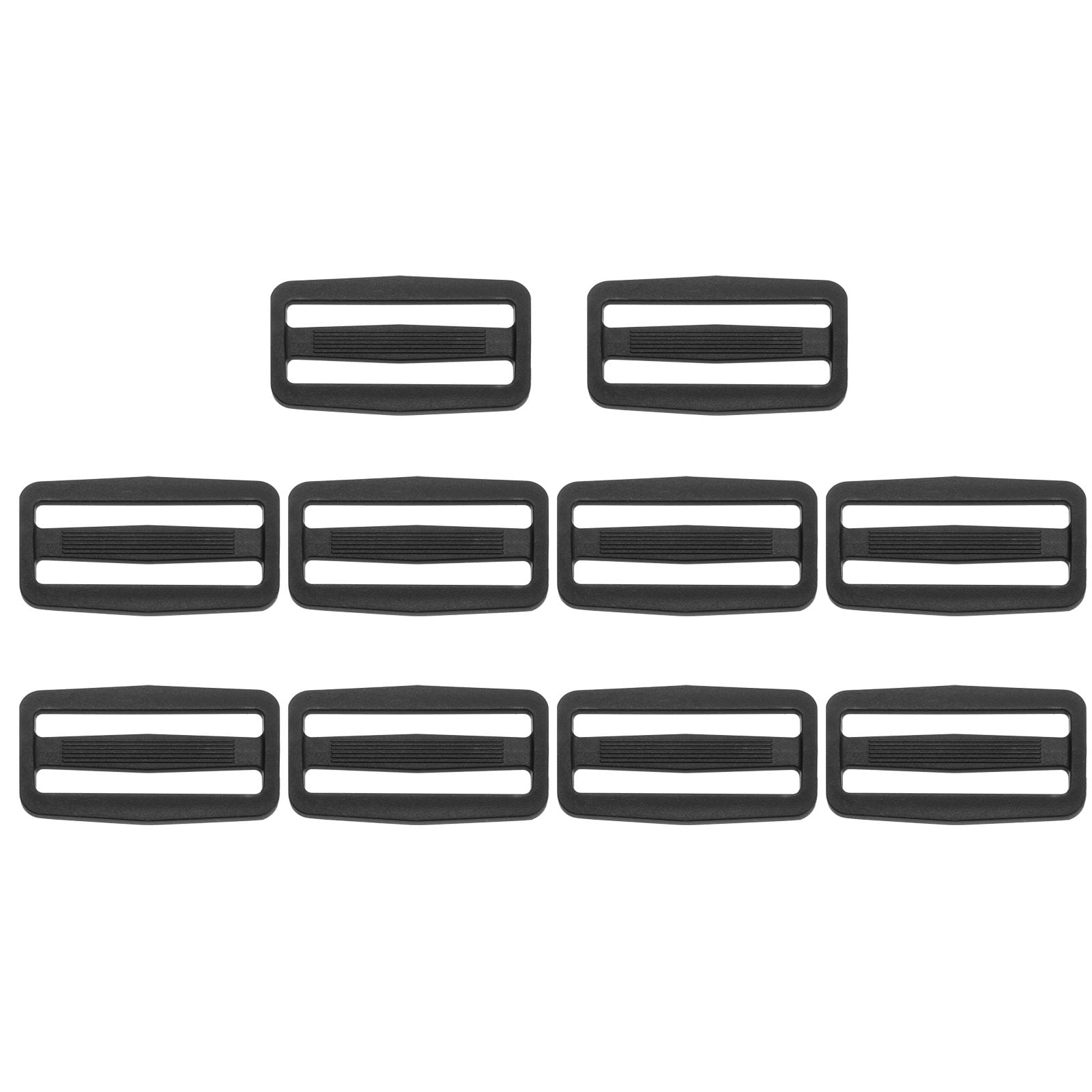 Uxcell 2.0625 Inch Tri-Glide Slide Buckles, 10 Pack Plastic Webbing Strap Fastener for Backpack ...