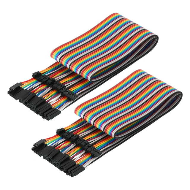 Uxcell 2.0MM(2P) Female to 2.54MM(1P) Female Breadboard Jumper Wire 2.54MM Pitch Cable 50cm for ...
