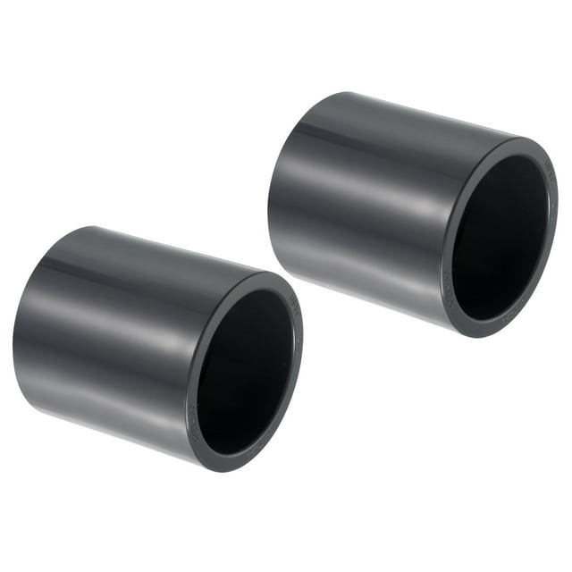 Uxcell 2-1/2" SCH80 UPVC Pipe Fitting Straight Socket Coupling ...