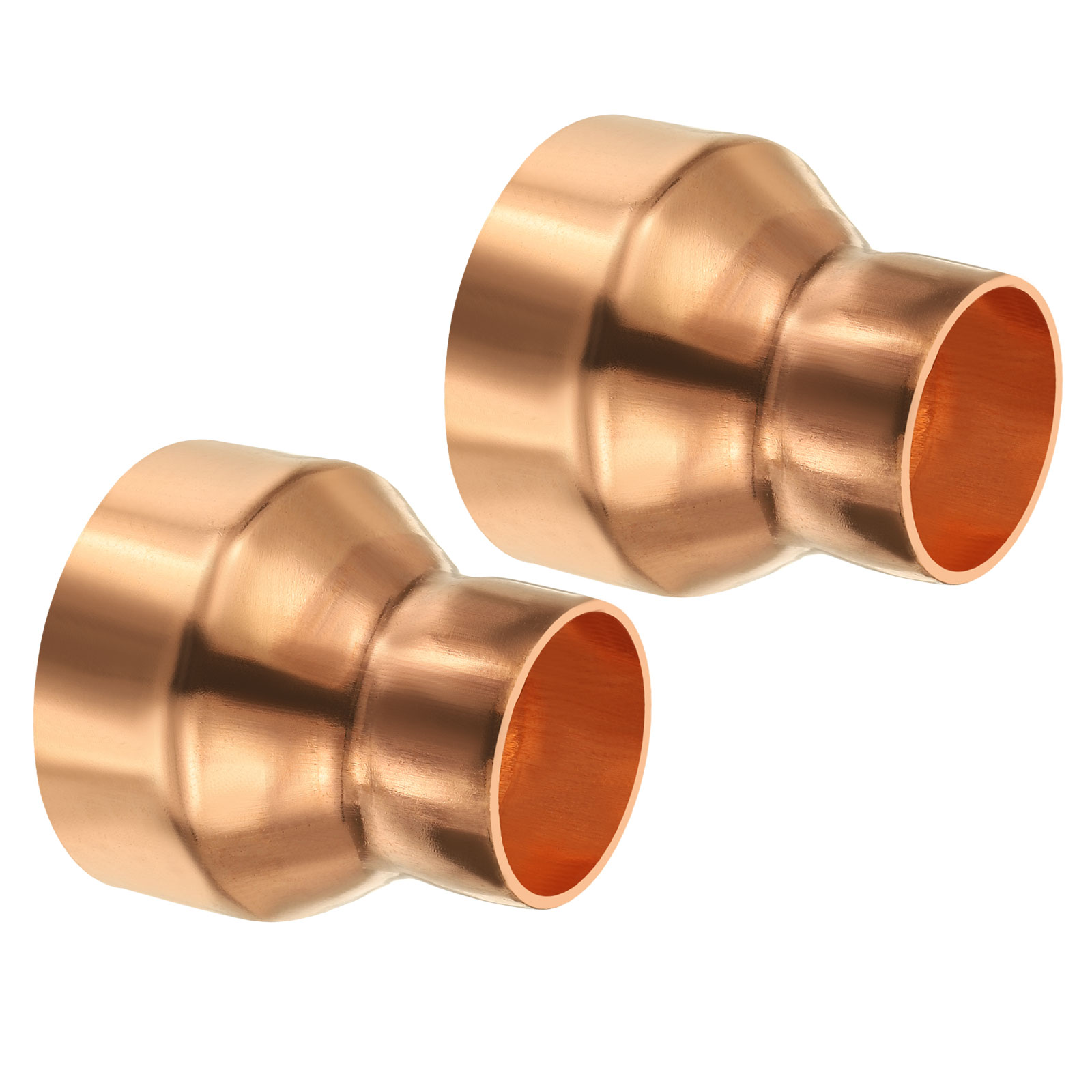 Uxcell 2-1/2" to 1-1/2" Nominal Size Copper Reducer Reducing Coupling ...