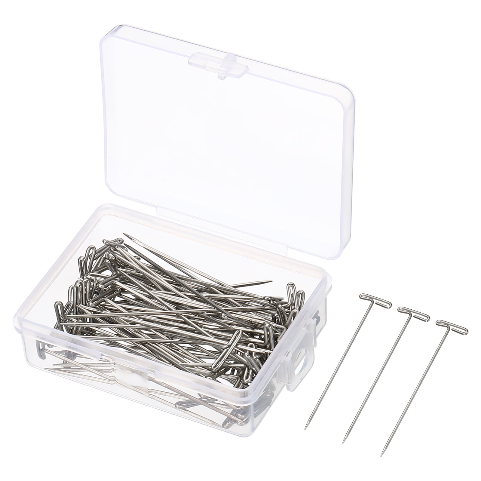 Uxcell 2.1'' T Shaped Pins Steel Blocking Pin Needles for Crafts ...