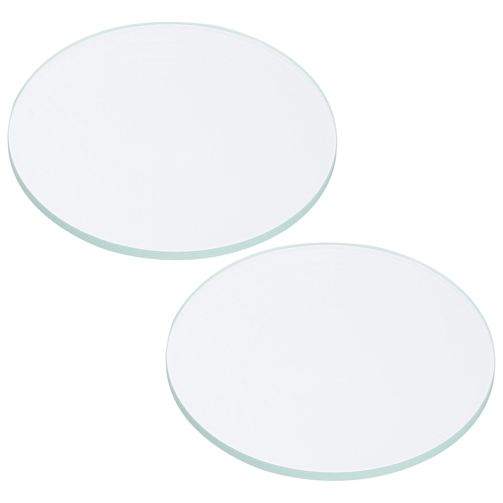 Uxcell 2.17x0.08" Dia Flashlight Glass Lens, 2 Pcs Polished Edge Glass ...