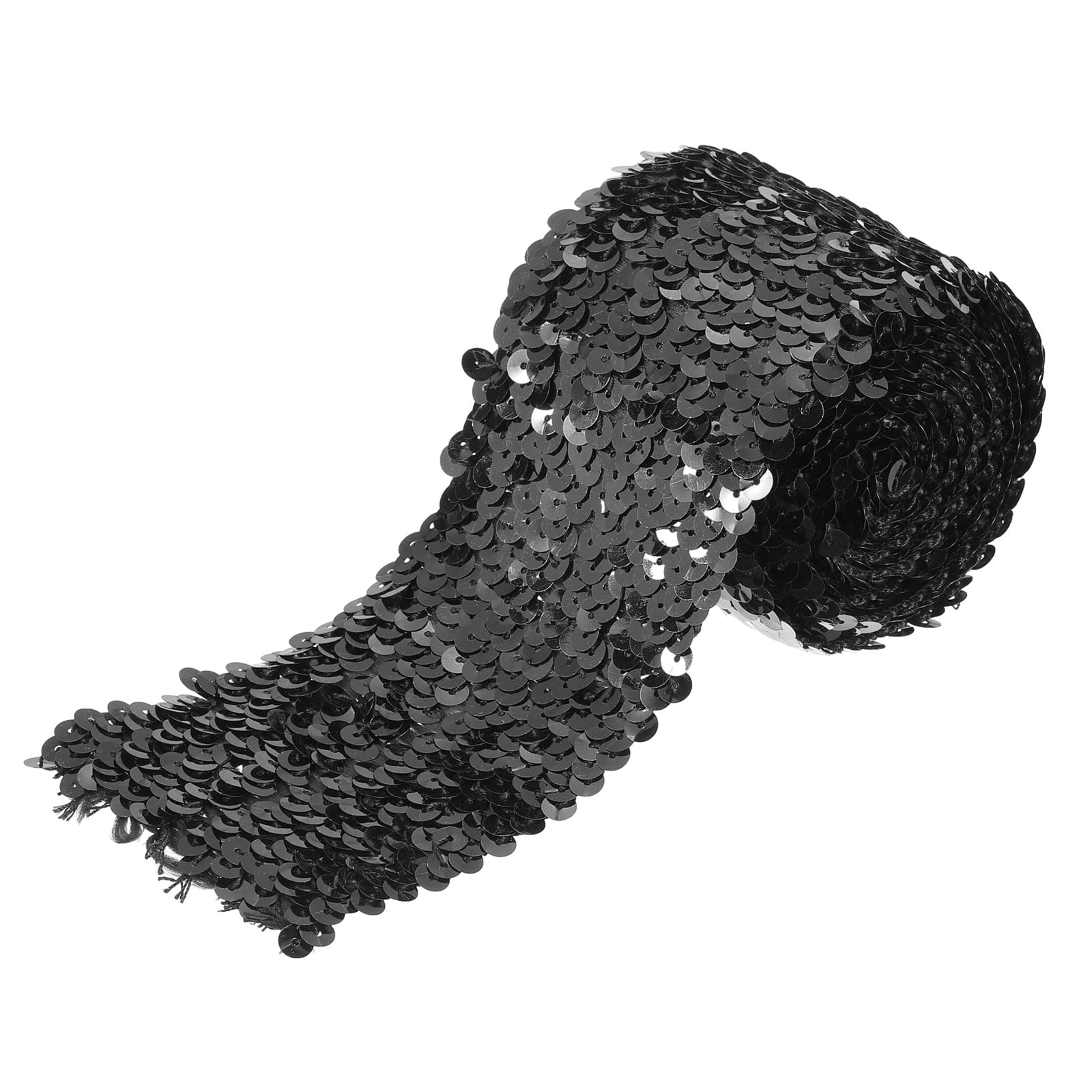 Uxcell 2.2 Yards 3 Inch Elastic Sequins Trim 5 Row Flat Sequin Strip ...