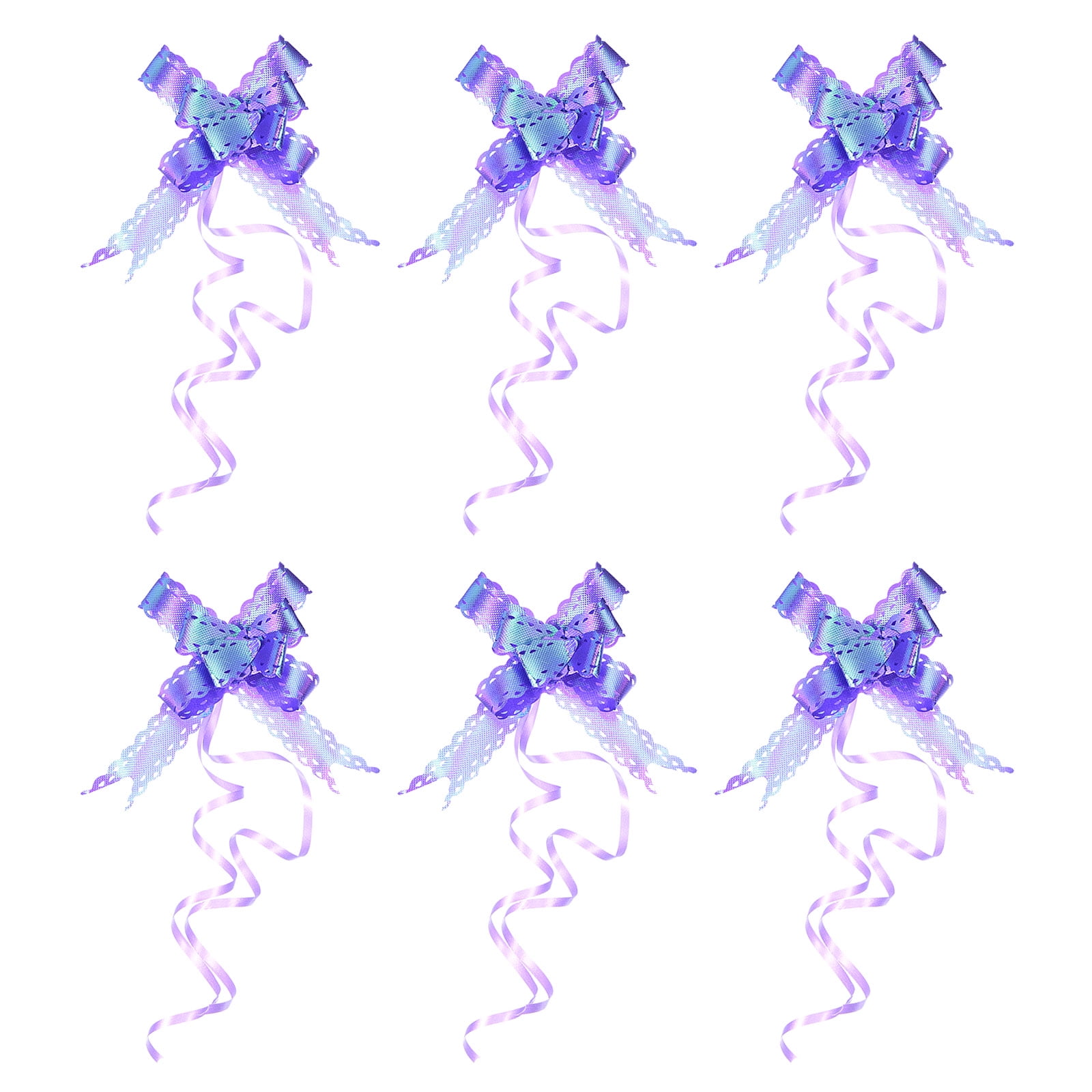 Uxcell 2.2 inch Iridescent Pull Bows Present Wrapping String Bows ...