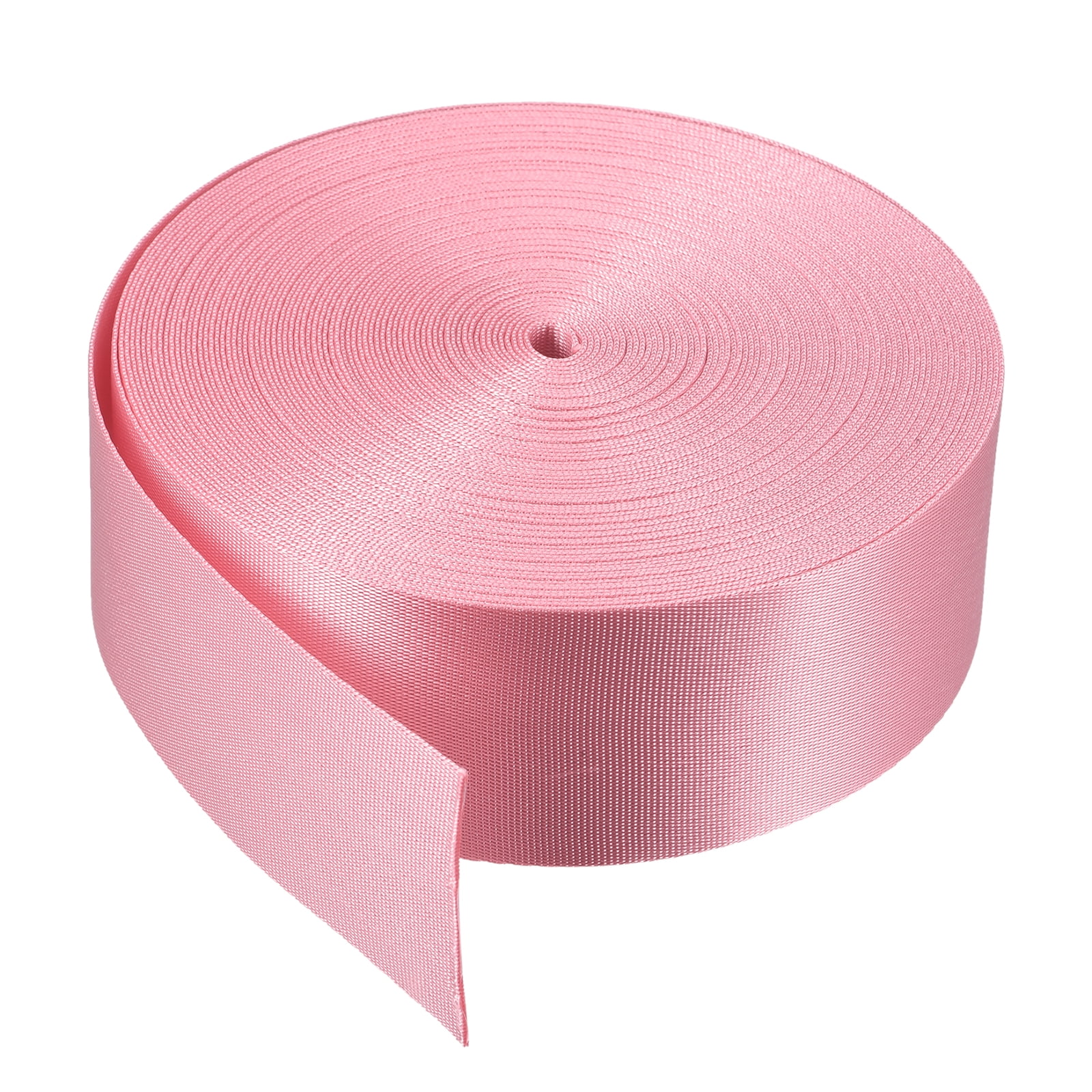 Uxcell 2'' 20 Yards Flat Webbing Strap for Backpack Nylon Pink ...