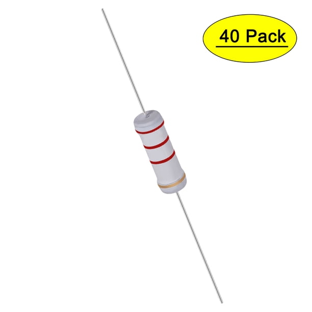 Uxcell 2.2K Ohm 3W ±5% Tolerance Axile Lead Metal Oxide Film Resistor ...