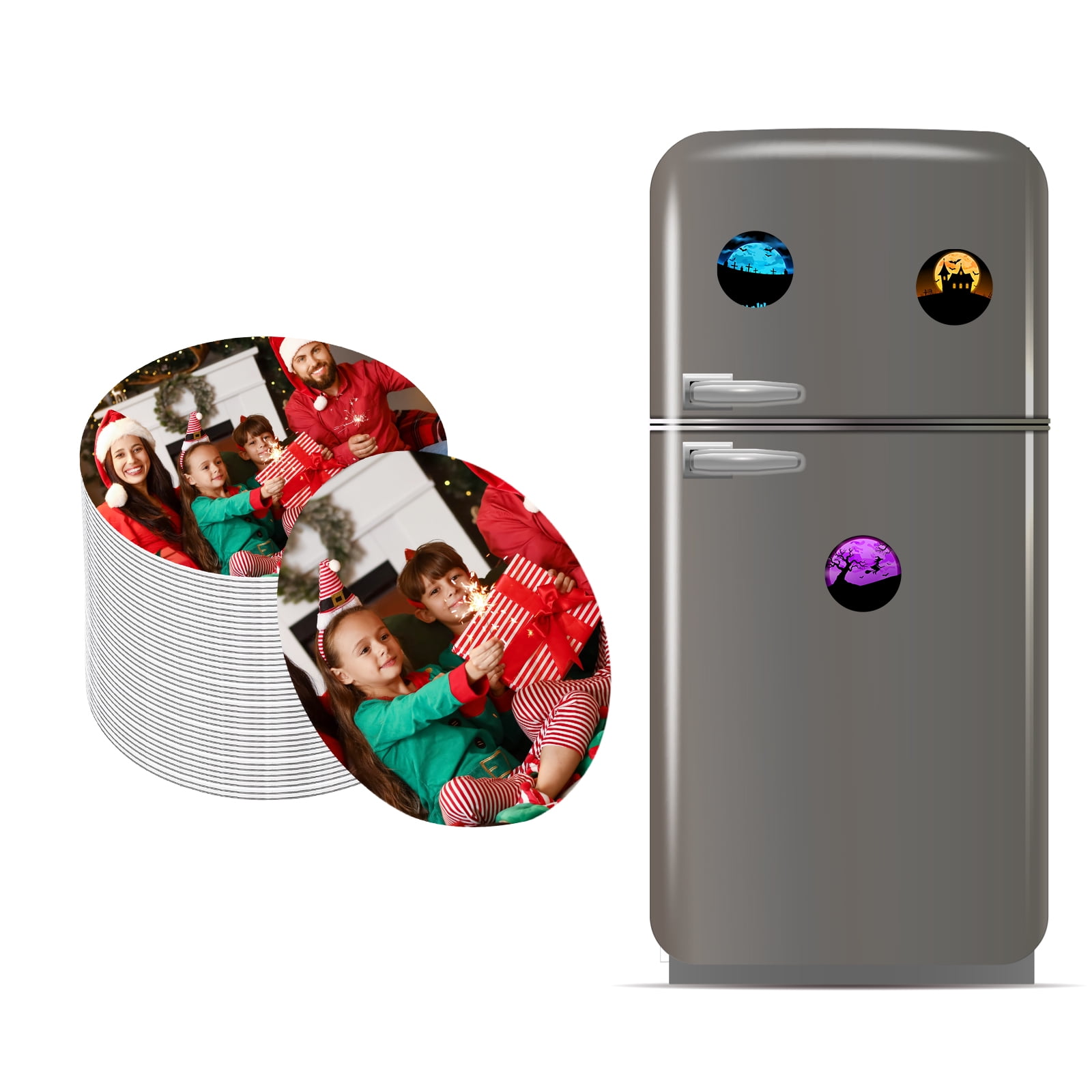 Uxcell 3.5 x 2.6" Sublimation Magnet Blanks, 60 Pcs Sublimation Blanks ...