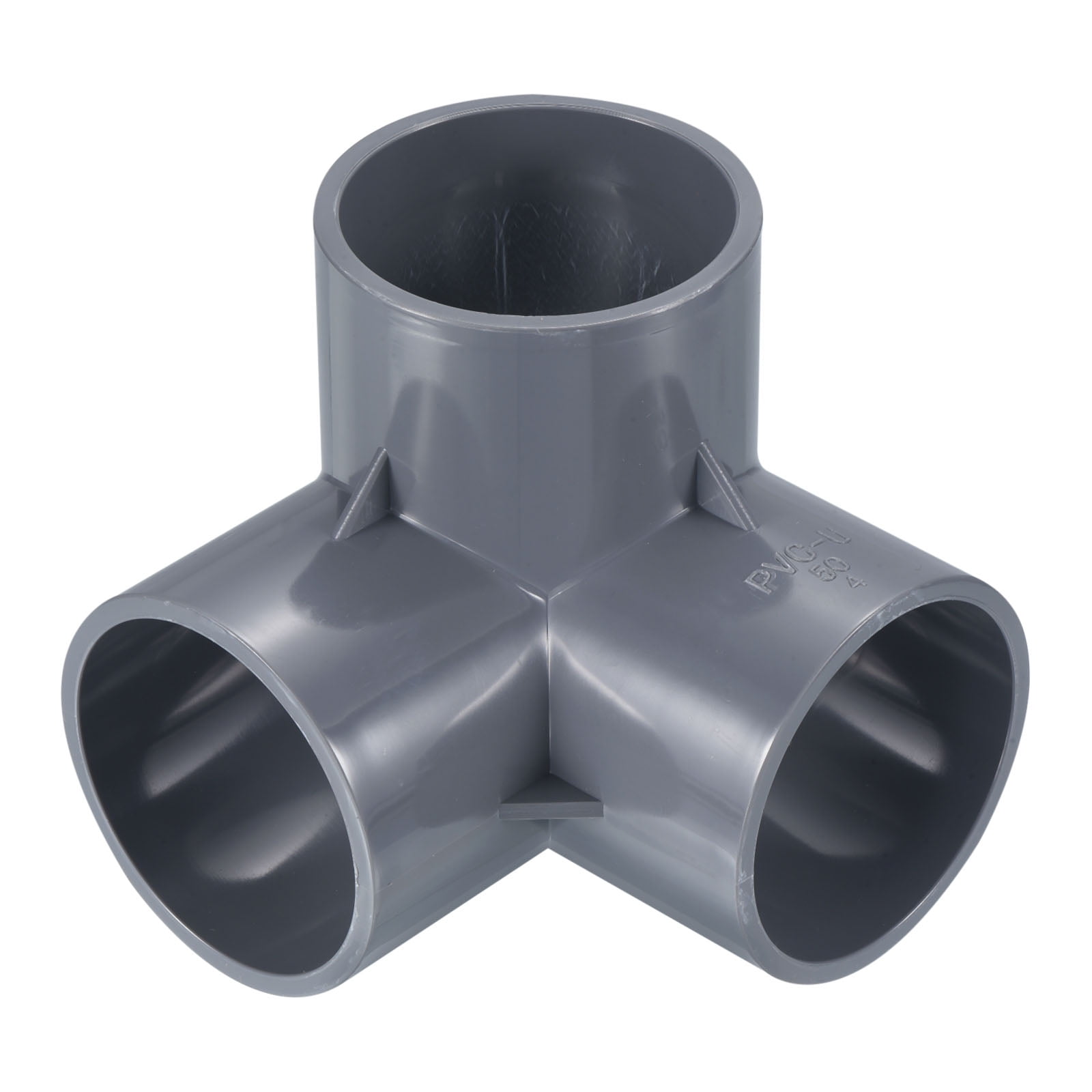 Uxcell 2" 3 Way Elbow Pipe Fittings UPVC, 1 Pack Joint Coupling Pipe ...