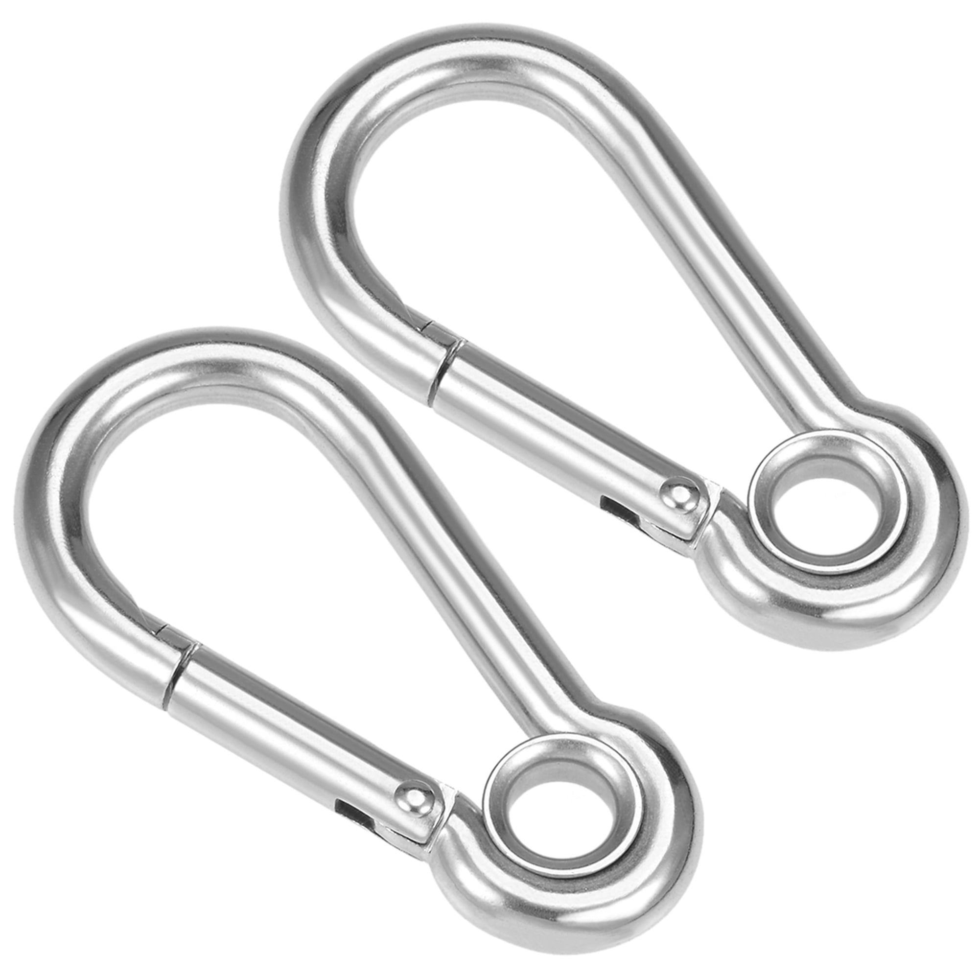 Uxcell 2.34"/59.5mm 304 Stainless Steel Spring Snap Hook Clip 2 Pack ...