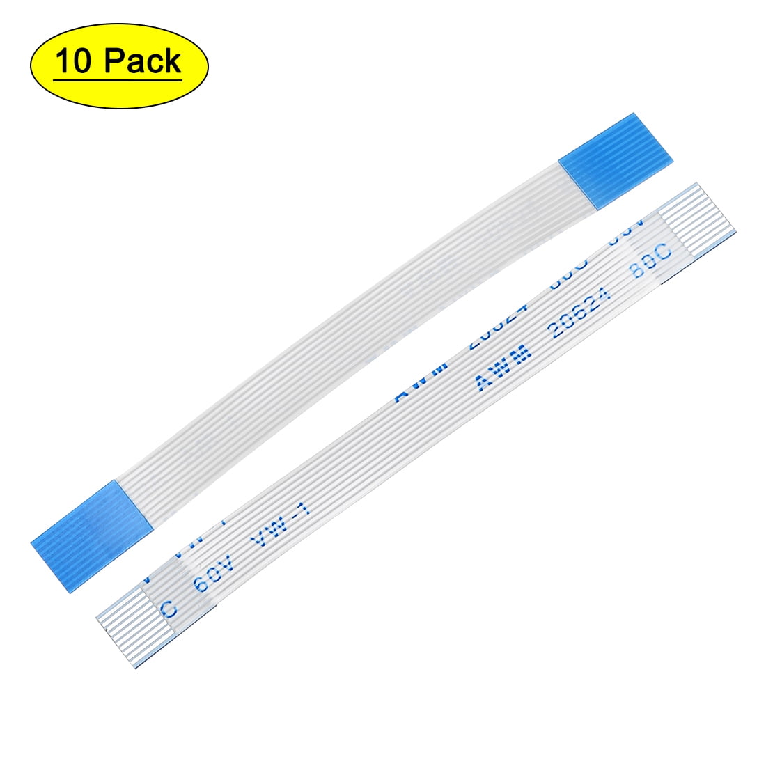Uxcell 2.36" 10 Pins FPC FFC Flexible Ribbon Cable(A Type) PE ...