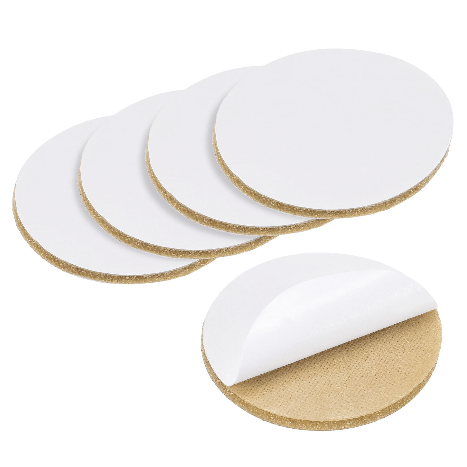 Uxcell 2.36" Hook and Loop Grabber Powerful Tape PVC Khaki 5Pcs ...