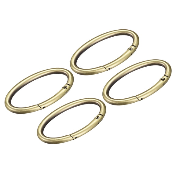 Uxcell 1.93 Inch Spring Oval Ring Round Snap Clip Trigger for Bag Purse ...