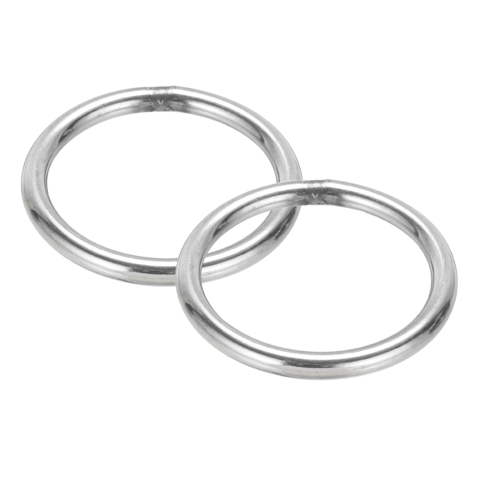 Uxcell 2.4" Metal O Rings 2 Pcs 304 Stainless Steel Smooth Round Rings ...