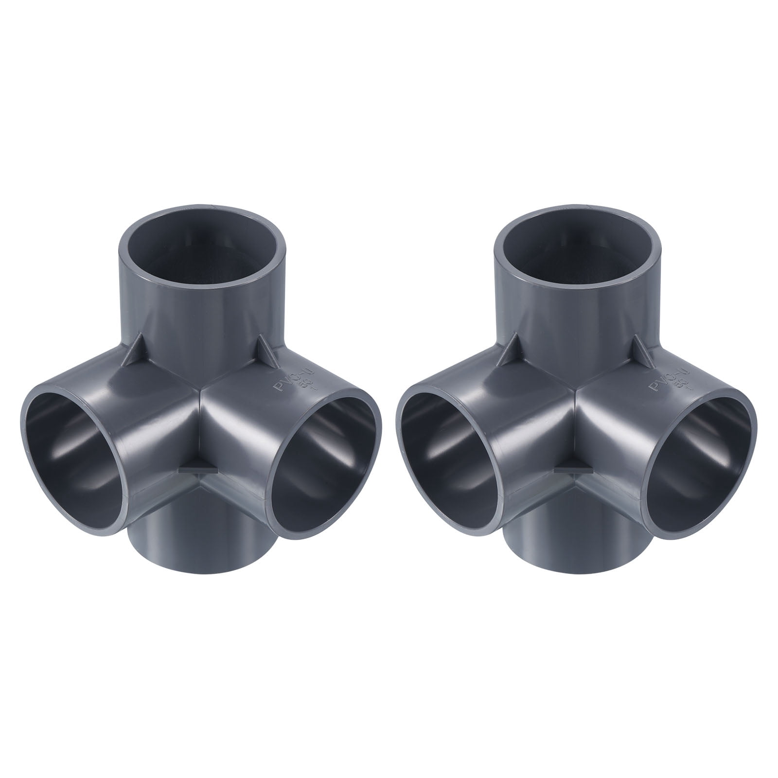 Uxcell 4 Way Elbow Pipe Fittings Pack Joint Coupling Pipe Adapter, Gray ...