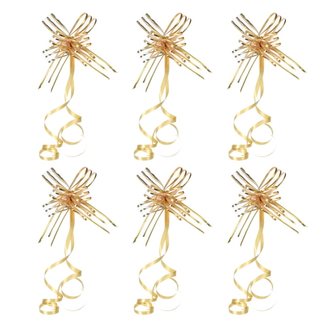 Uxcell 2.4 inch Chiffon Pull Bows Present Wrapping String Bows Ribbon ...