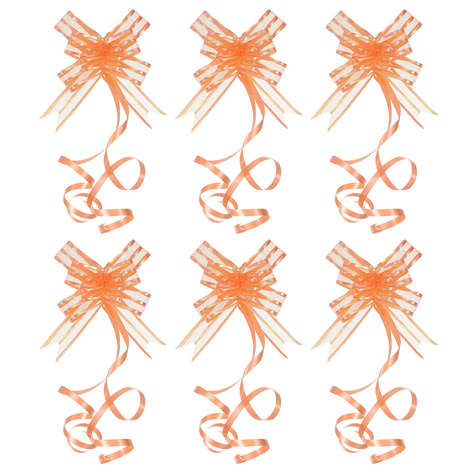 Uxcell 2.4 inch Chiffon Pull Bows Present Wrapping String Bows Ribbon ...