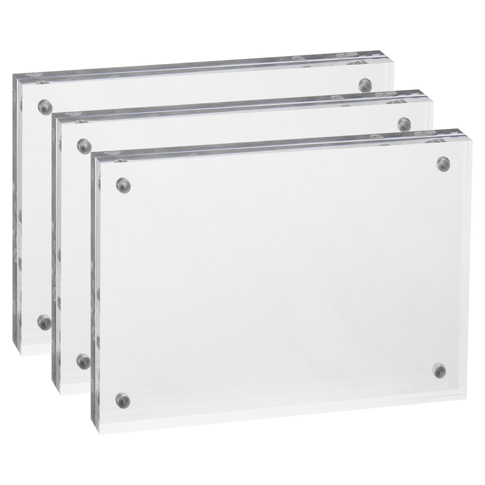 Uxcell 2.4" x 3.5" Acrylic Picture Frame Magnetic Photo Frames Display ...