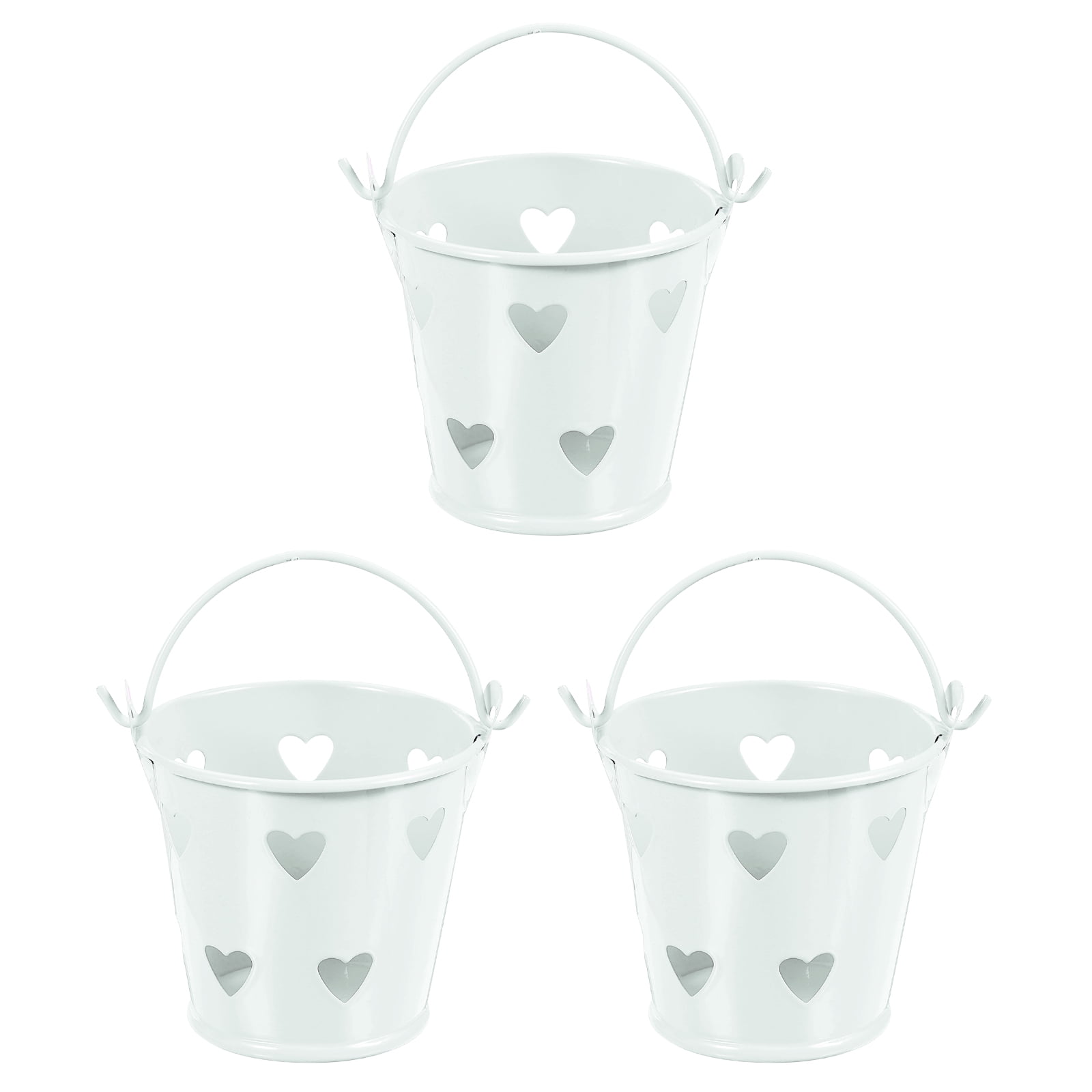 Uxcell 2.4"x2" Mini Metal Buckets Colorful Easter Bucket Small Hollow ...