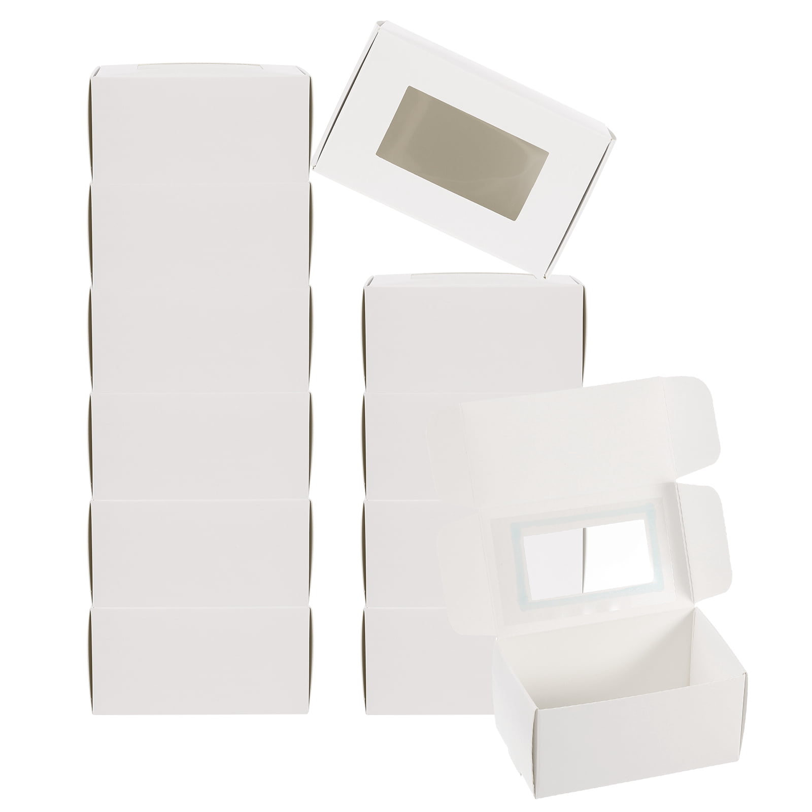 Uxcell 2.4"x4"x2" Paper Soap Box with Window, 60 Pack White - Walmart.com