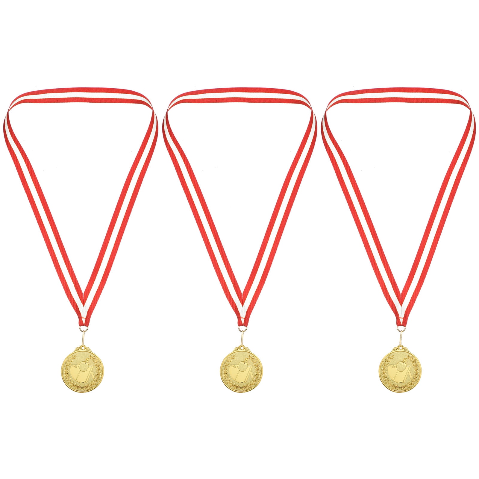 Uxcell 2.5" Gold Table Tennis Medals, 3Pcs Table Tennis Award Medals ...