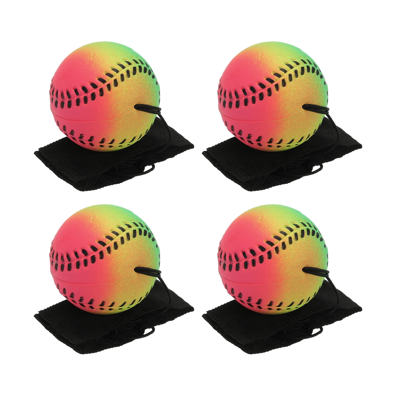 Uxcell 2.5 Inch Sports Wrist Ball, 4Pcs Baseball Rubber Rebound ...