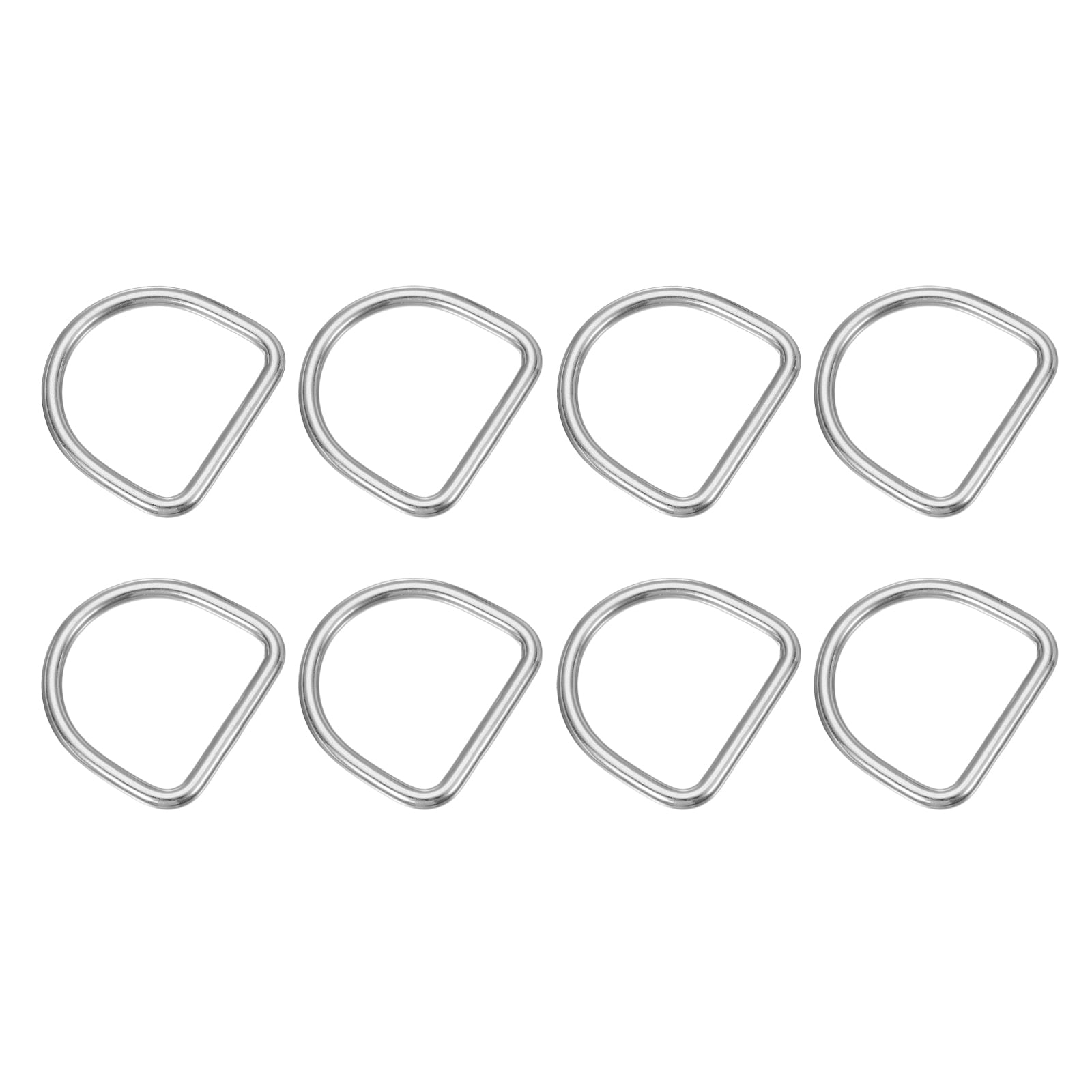 Uxcell 2.5" Metal D-Rings, 8 Pcs 304 Stainless Steel D Ring Welded ...