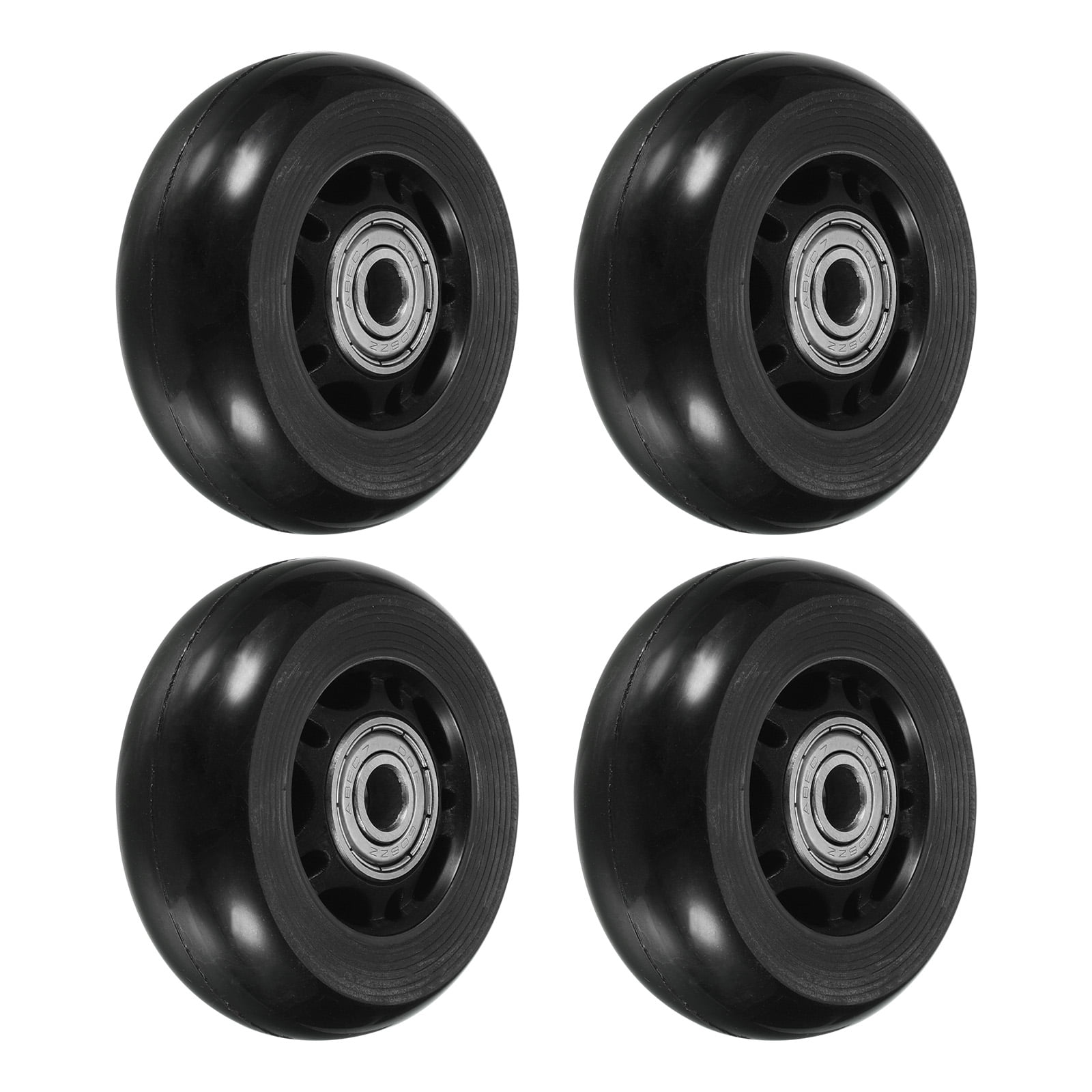Uxcell 2.5" OD Inline Skate Wheels with Bearings 82A Skate Replacement ...