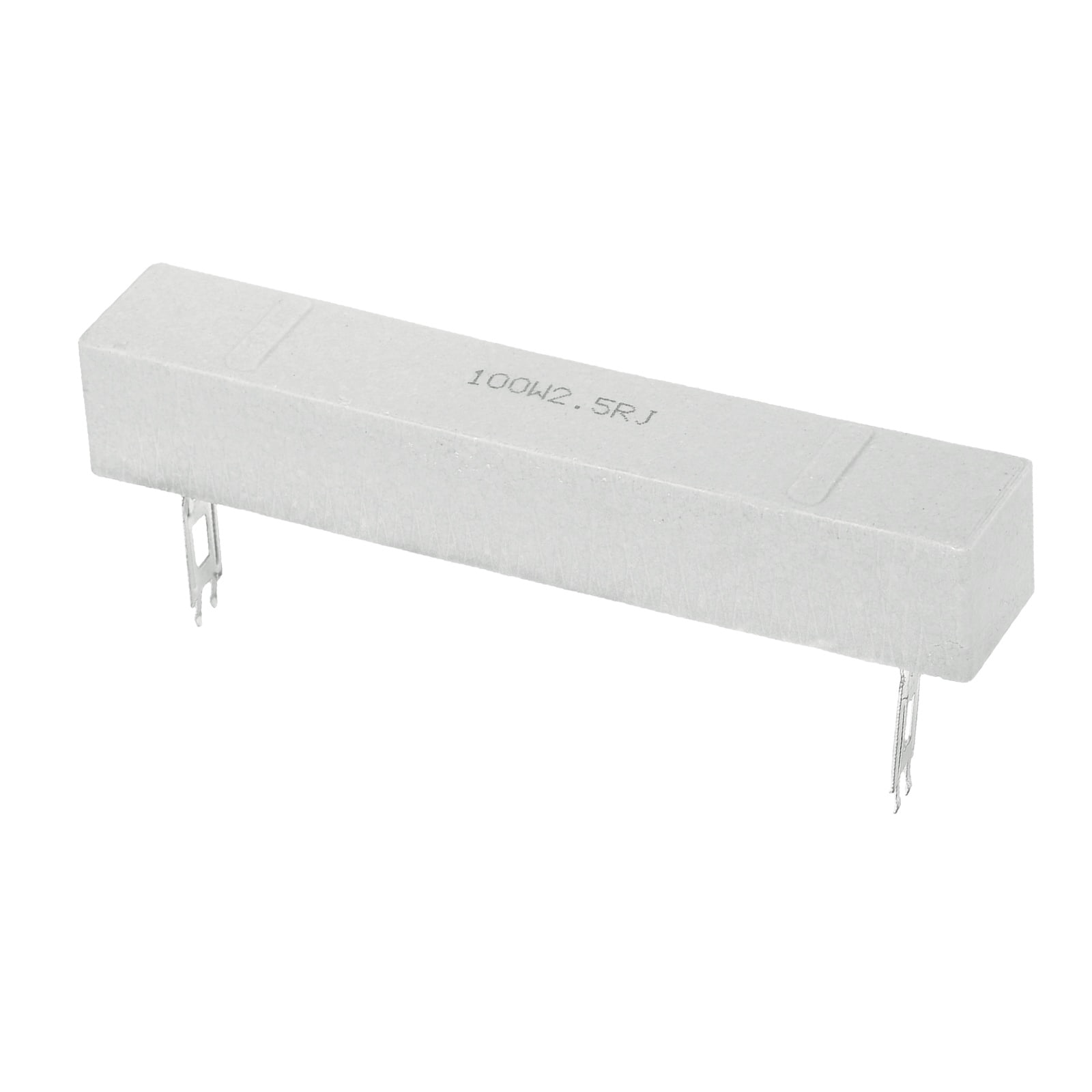 Uxcell 2.5 Ohm Ceramic Cement Resistor, 100W Power Wirewound Horizontal ...