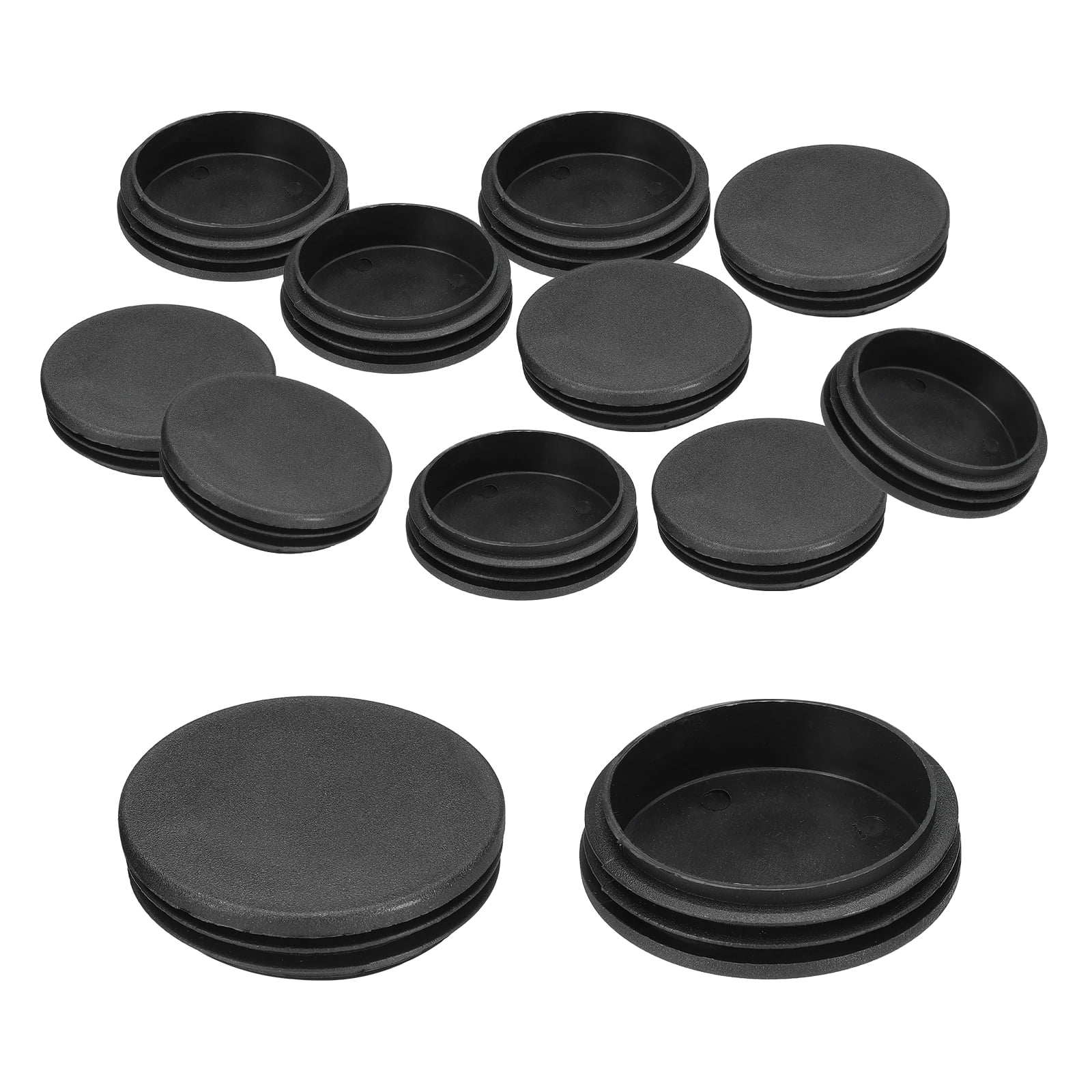 Uxcell Plastic Tubing End Caps, Round Hole Plug Insert for Round Iron ...